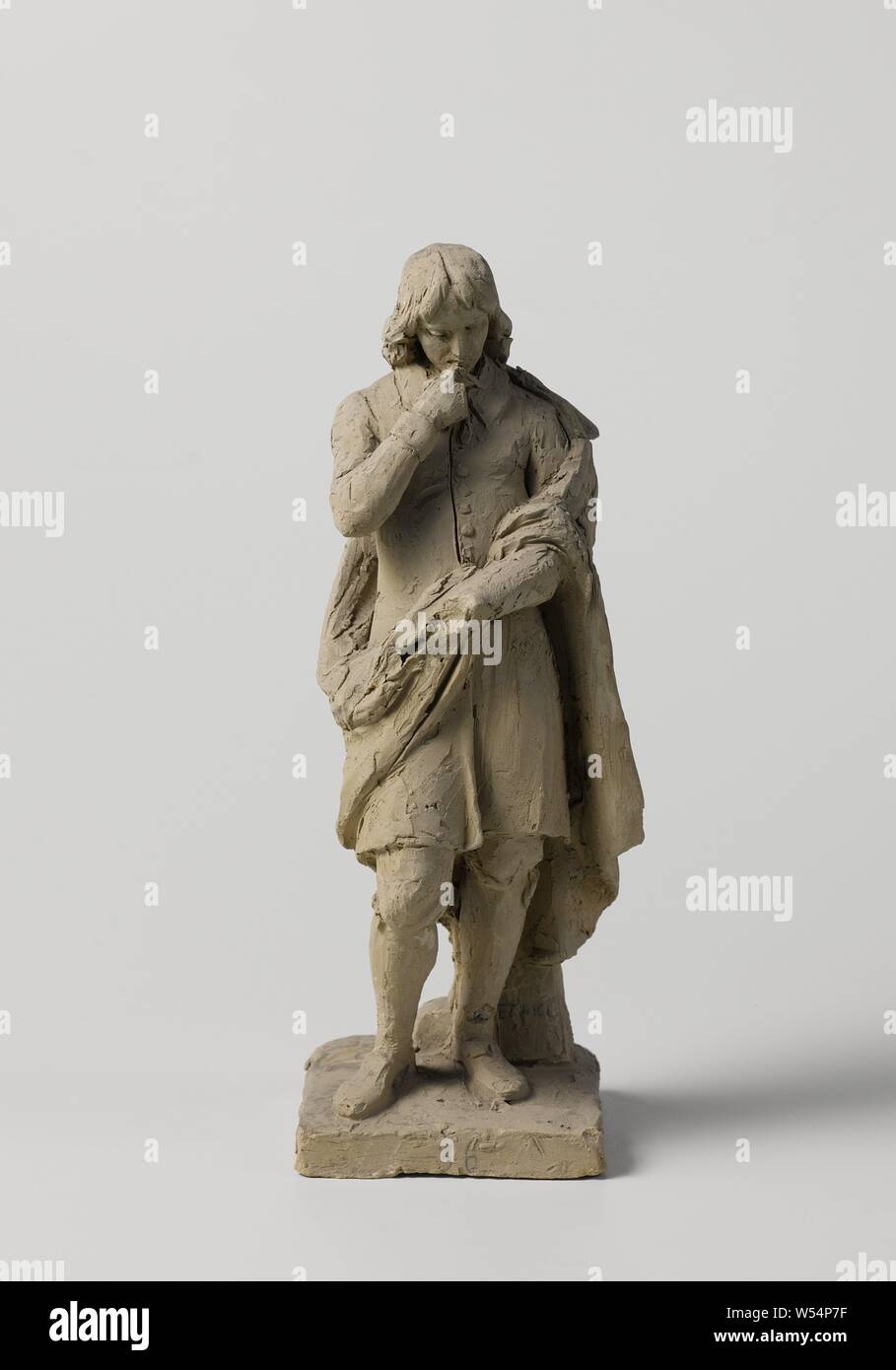 Design for a statue of Spinoza, Design in unbaked clay for a statue of ...