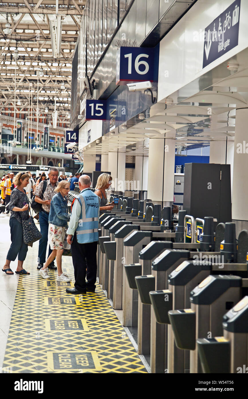 Railway station ticket barrier hi-res stock photography and images - Alamy