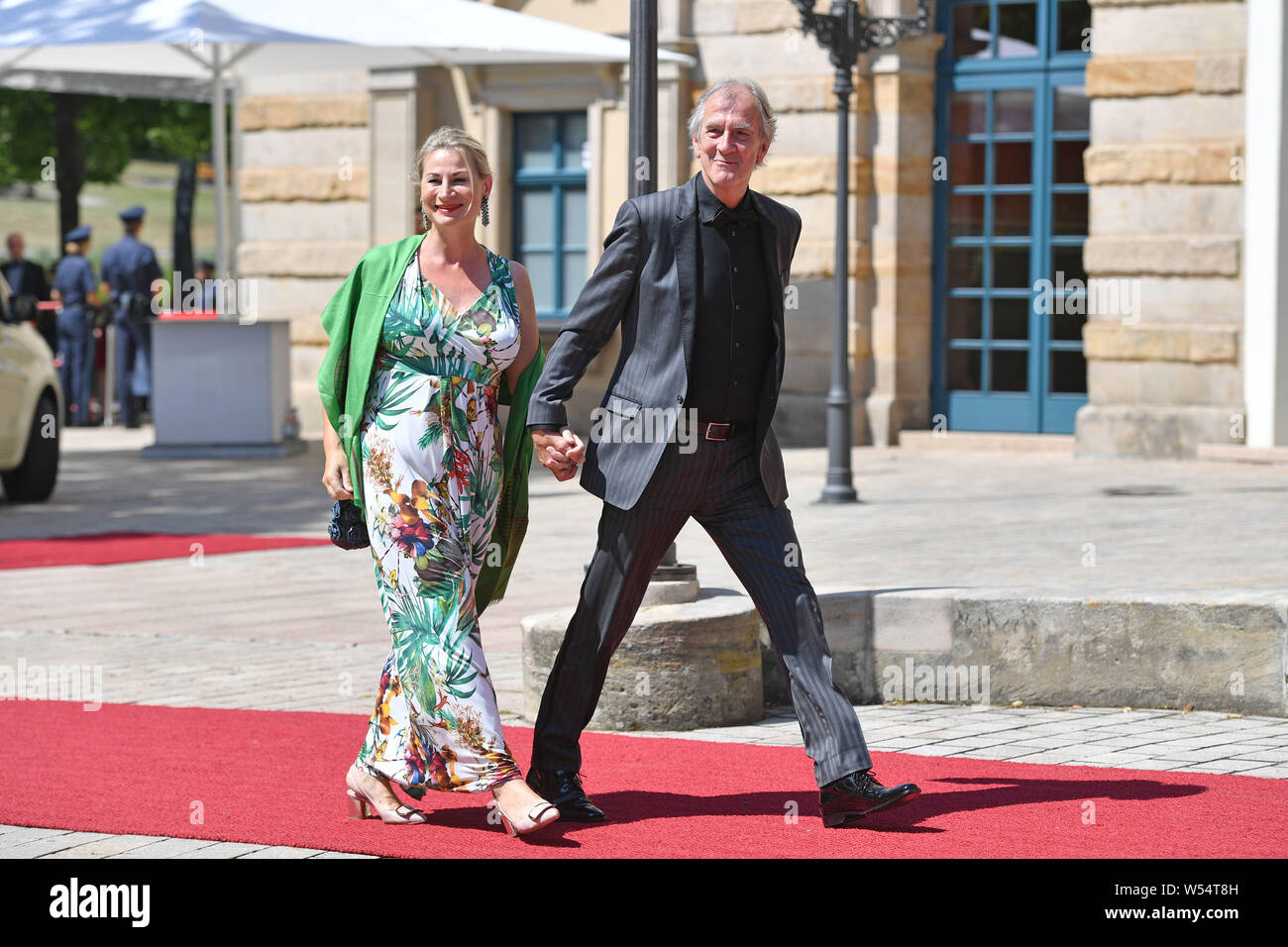 Bayreuth, Deutschland. 25th July, 2019. Peter PRAGER (actor) with wife ...