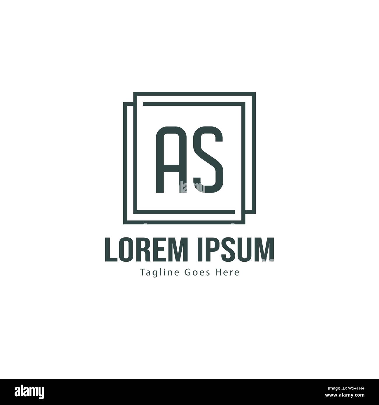 AS Letter Logo Design. Creative Modern AS Letters Icon Illustration ...