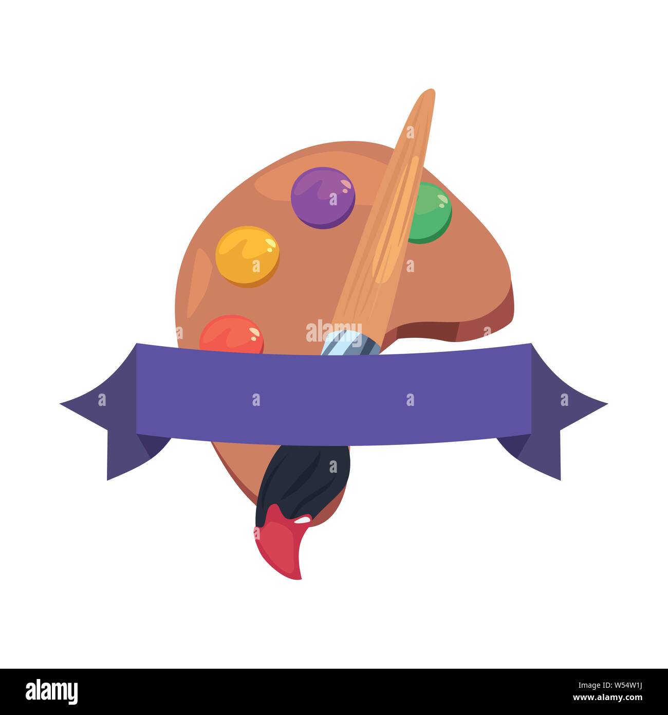 color palette paintbrush back to school vector illustration Stock ...