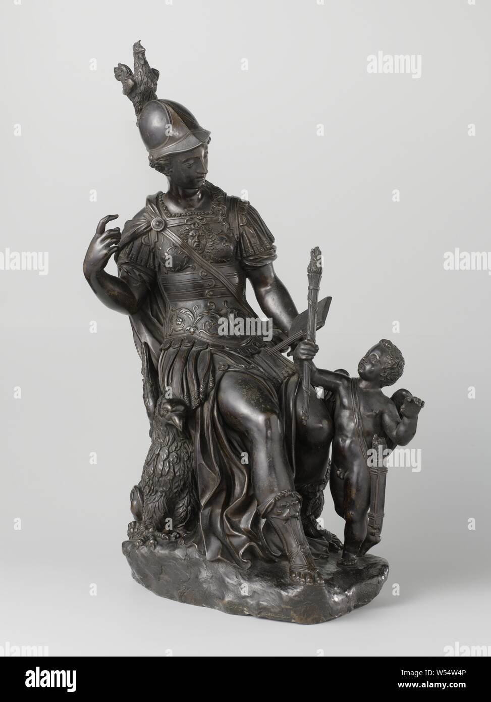 Minerva and Cupid Minerva and Cupido, The goddess sits gracefully ...