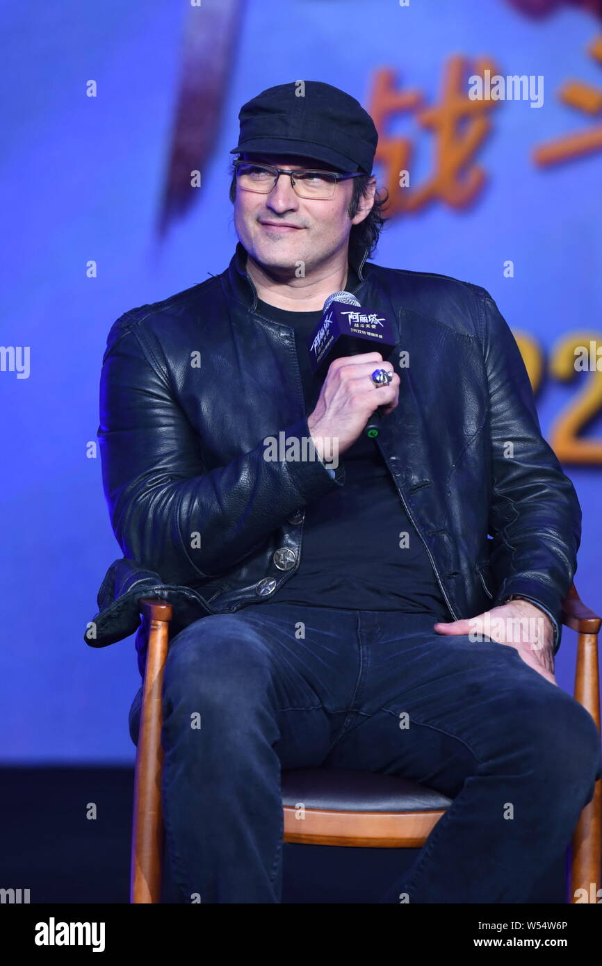 American film director Robert Rodriguez attends a press conference for ...