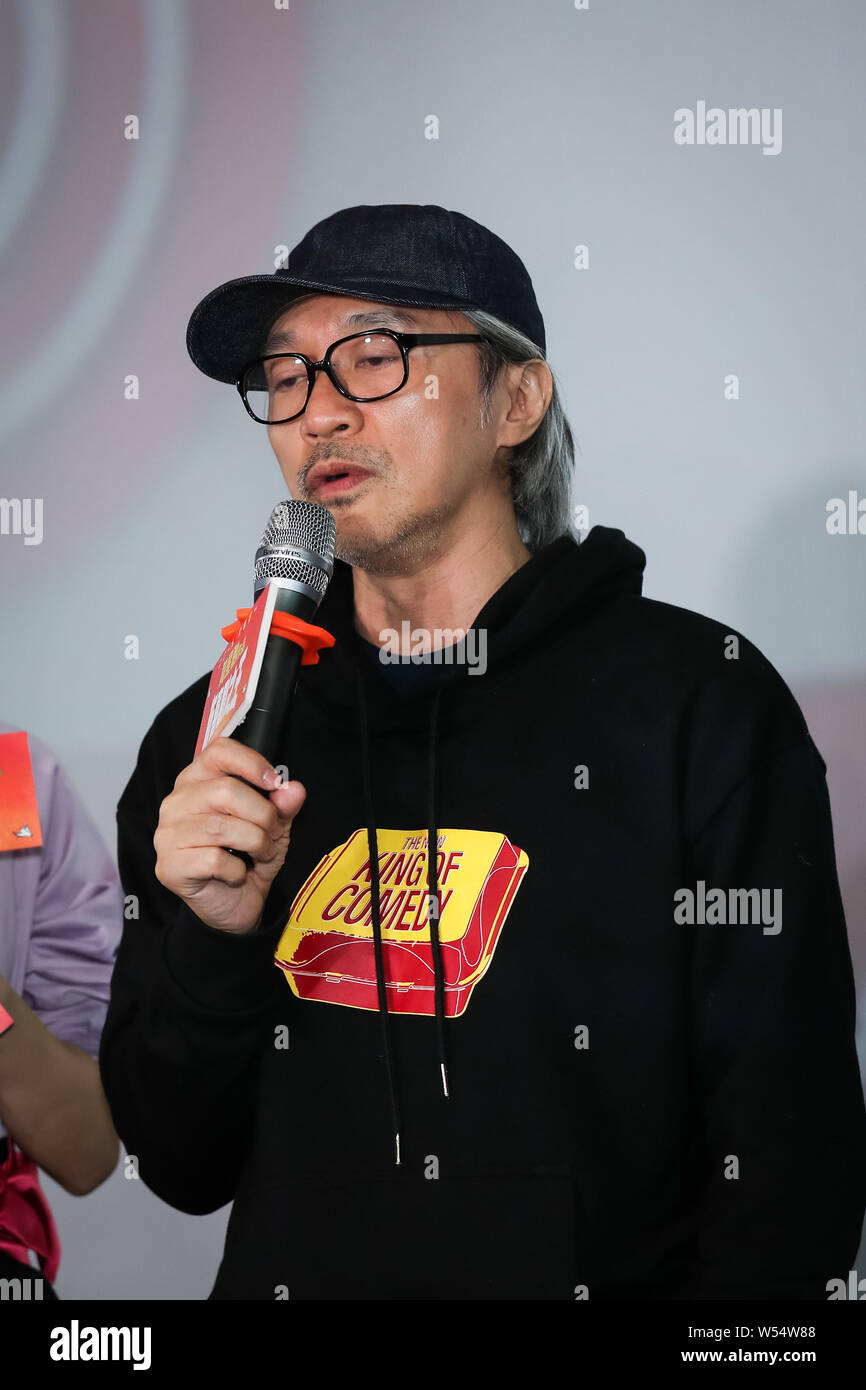 Hong Kong director Stephen Chow attends a road show for new movie "The ...