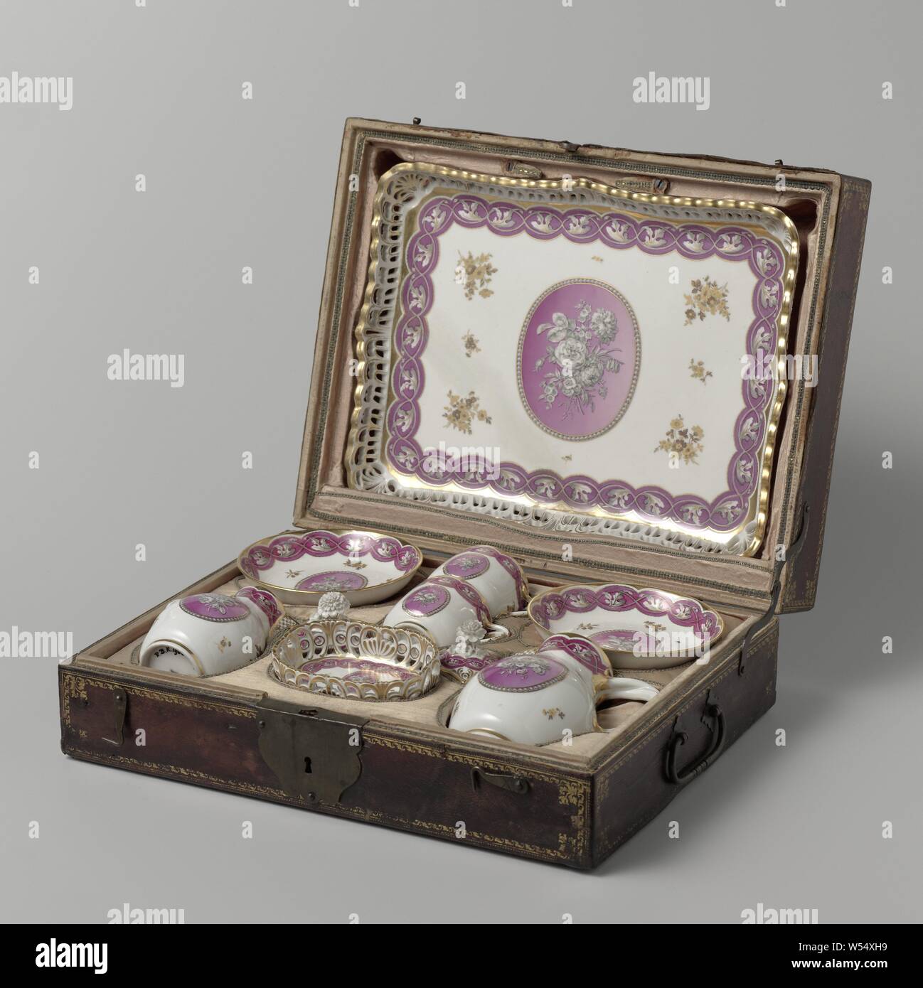 Tea service for two people (tête-à-tête) Service (tête-à-tête) with a ...