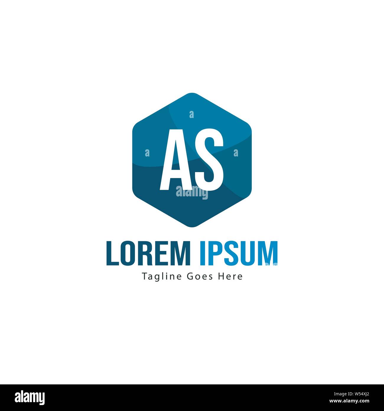 AS Letter Logo Design. Creative Modern AS Letters Icon Illustration ...