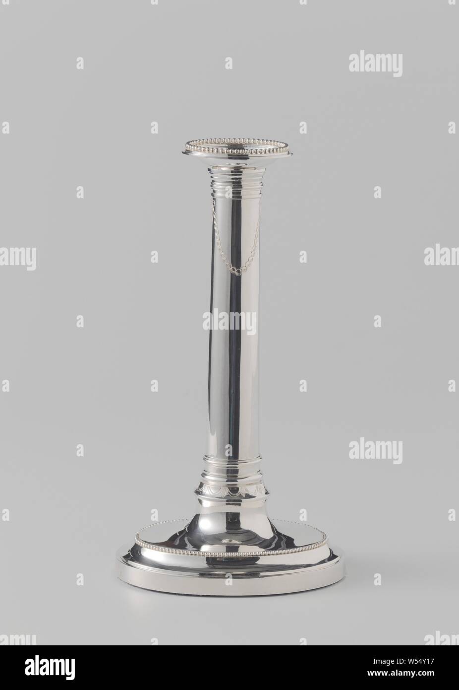 Candlestick, Oval candlestick of silver. The foot and the fat trap ...