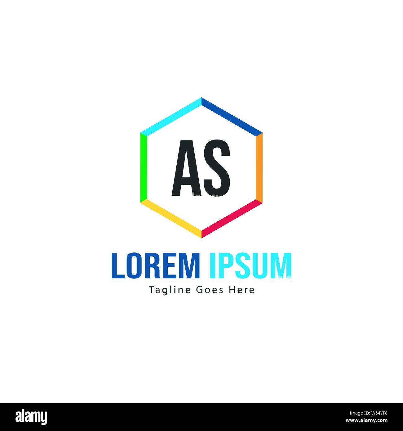 AS Letter Logo Design. Creative Modern AS Letters Icon Illustration ...