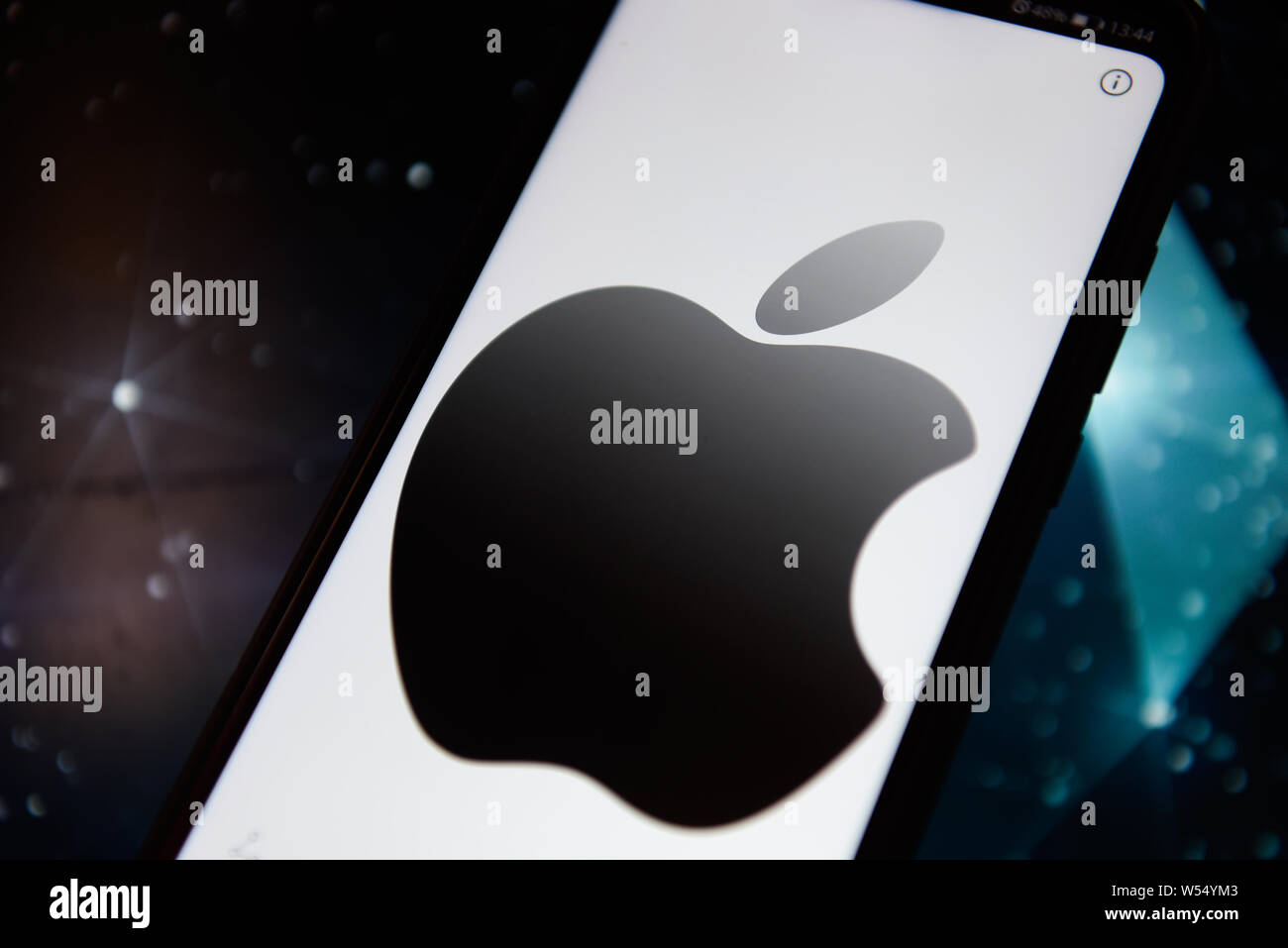 July 26, 2019, Austria: In this photo illustration an Apple logo seen ...