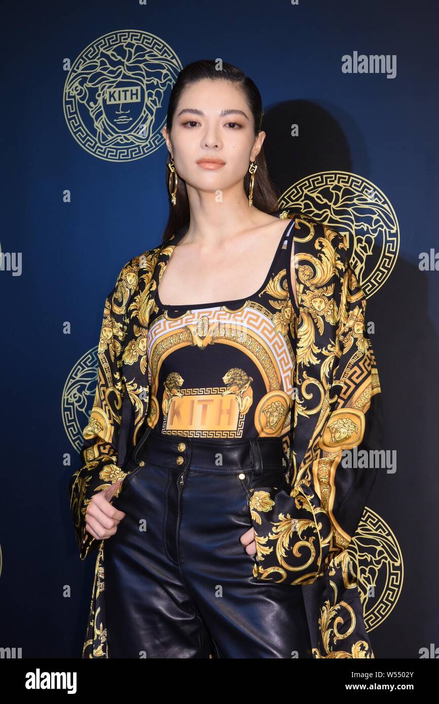 Chinese actress Zhong Chuxi attends a promotional event for Versace in ...