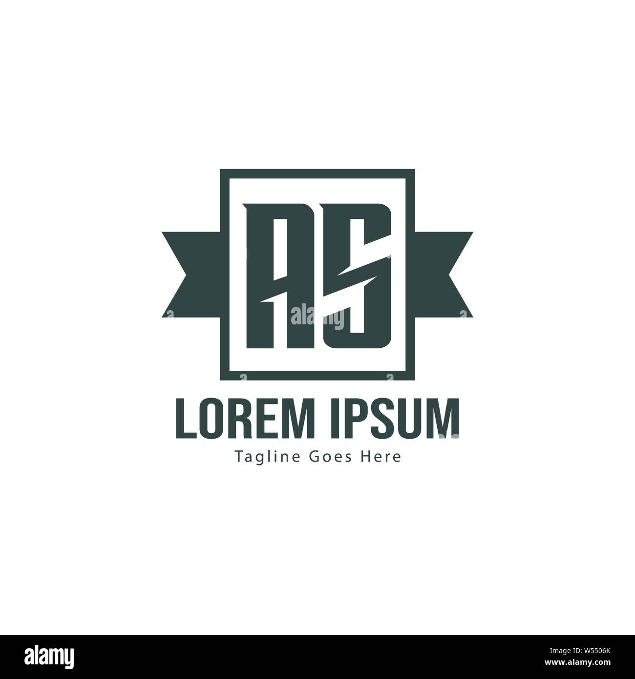 AS Letter Logo Design. Creative Modern AS Letters Icon Illustration ...