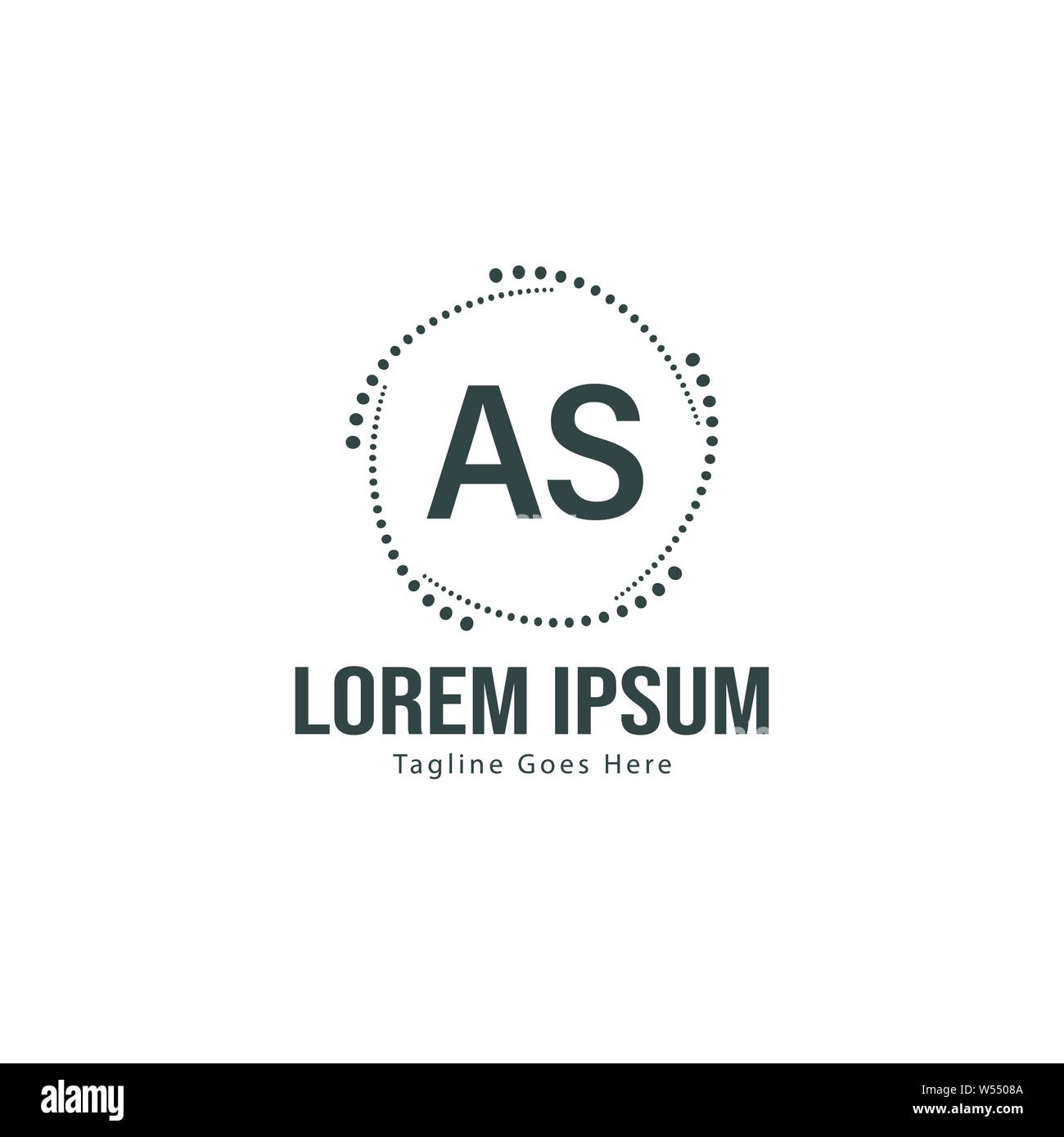 AS Letter Logo Design. Creative Modern AS Letters Icon Illustration ...