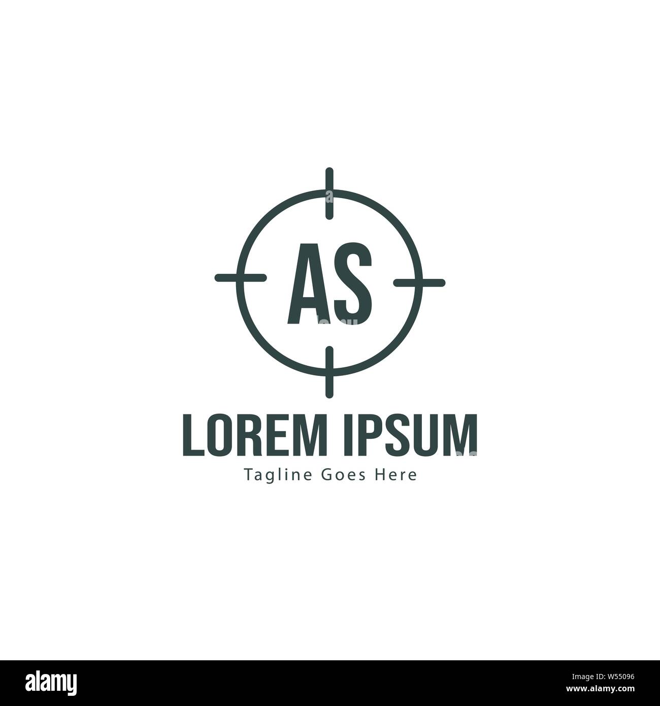 AS Letter Logo Design. Creative Modern AS Letters Icon Illustration ...