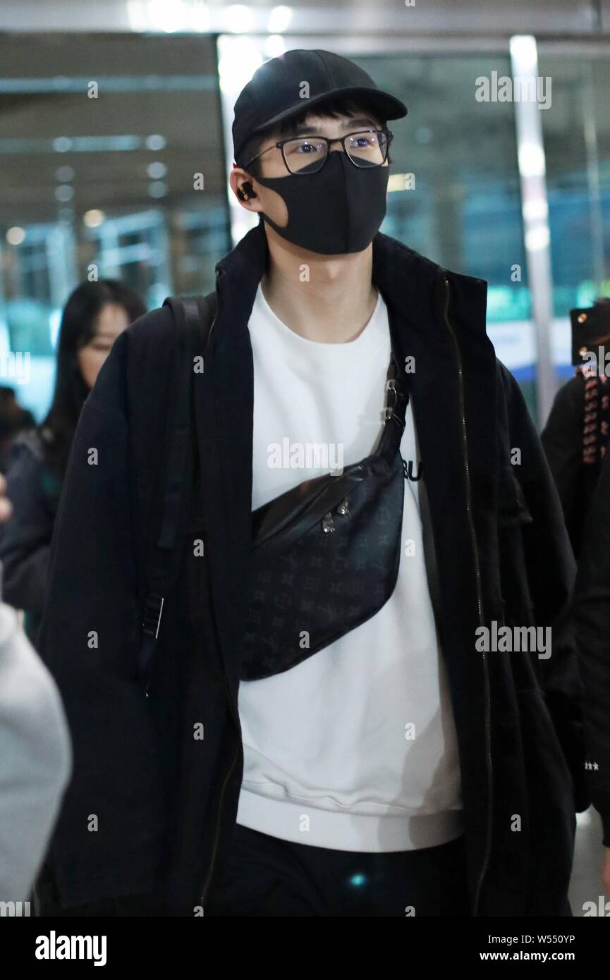 Chinese actor Liu Haoran arrives at the Beijing Capital International ...