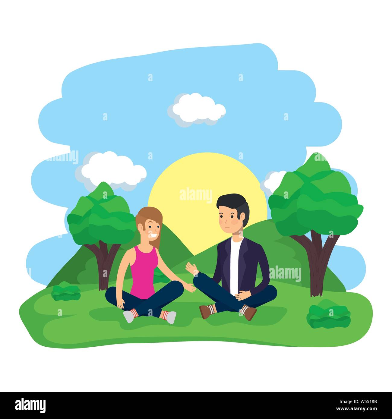 outdoor people activity flat design Stock Vector Image & Art - Alamy
