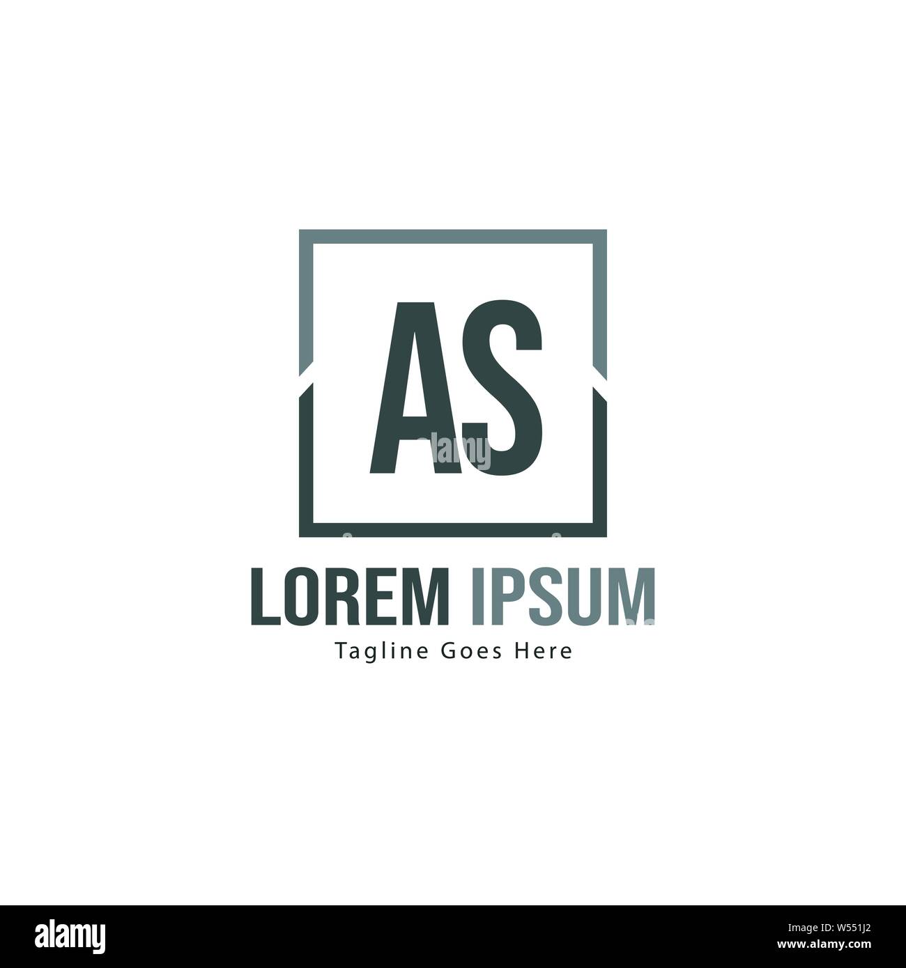 AS Letter Logo Design. Creative Modern AS Letters Icon Illustration ...