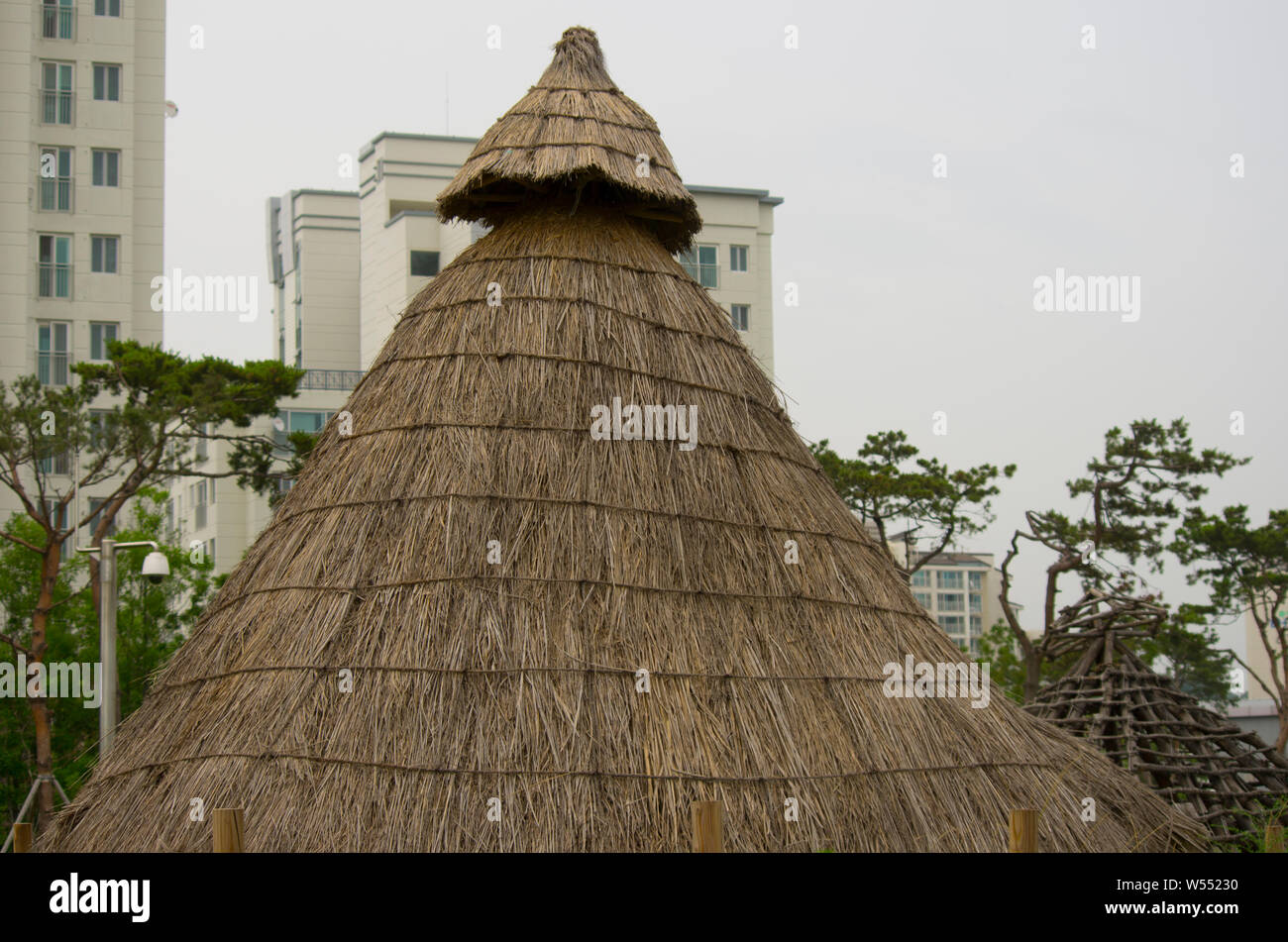 stone age dugout hut Stock Photo - Alamy