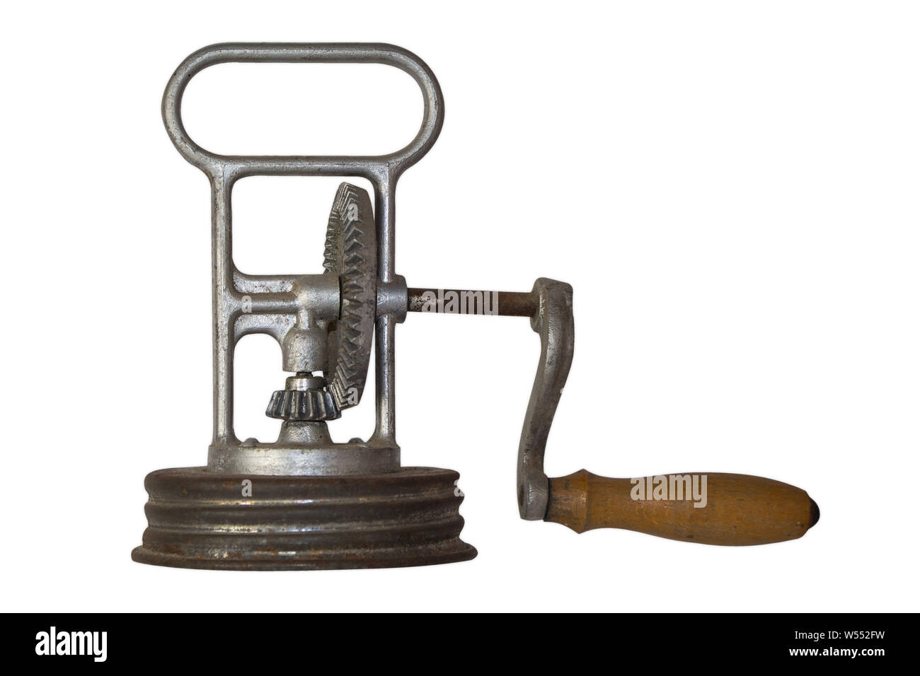 Butter Churn Isolated on White Background. Vintage Kitchen Appliance ...