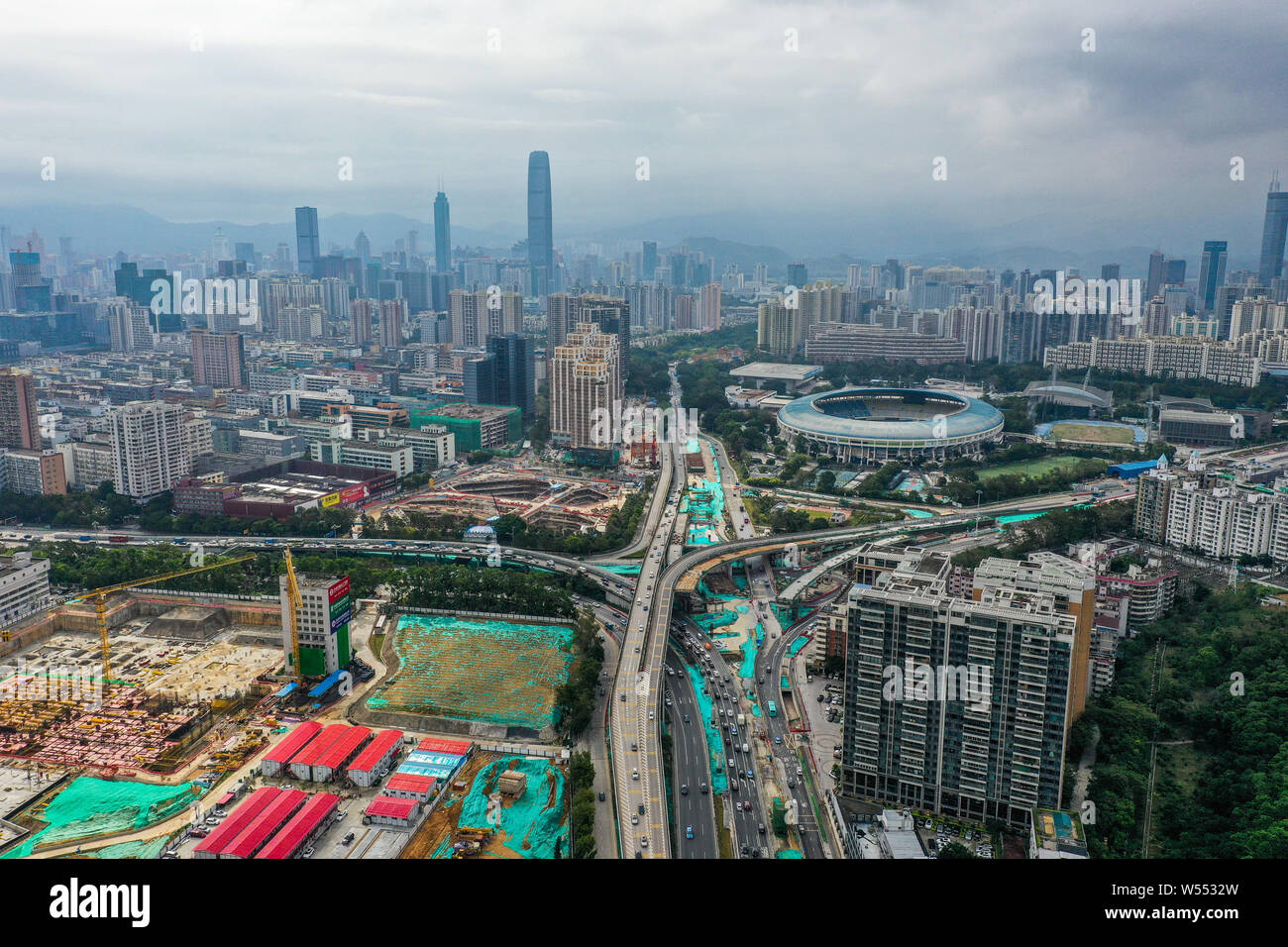 Aerial view of shenzhen china 2019 hi-res stock photography and images ...