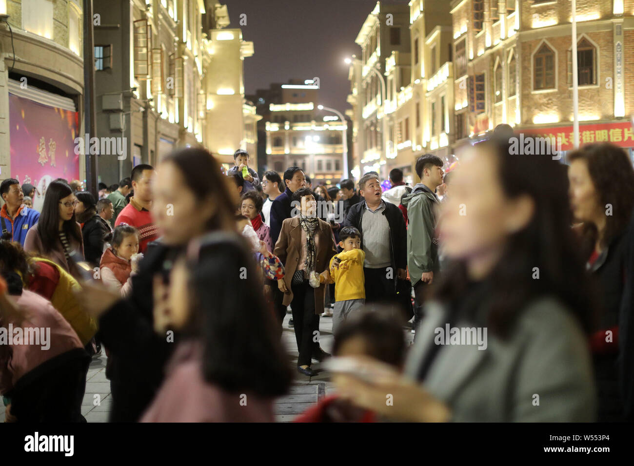 Tourists crowd the Shantou old community during the Chinese Lunar New ...