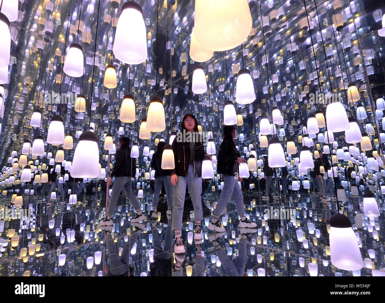 People visited a 3D immersive pavilion featuring immersive interactive ...