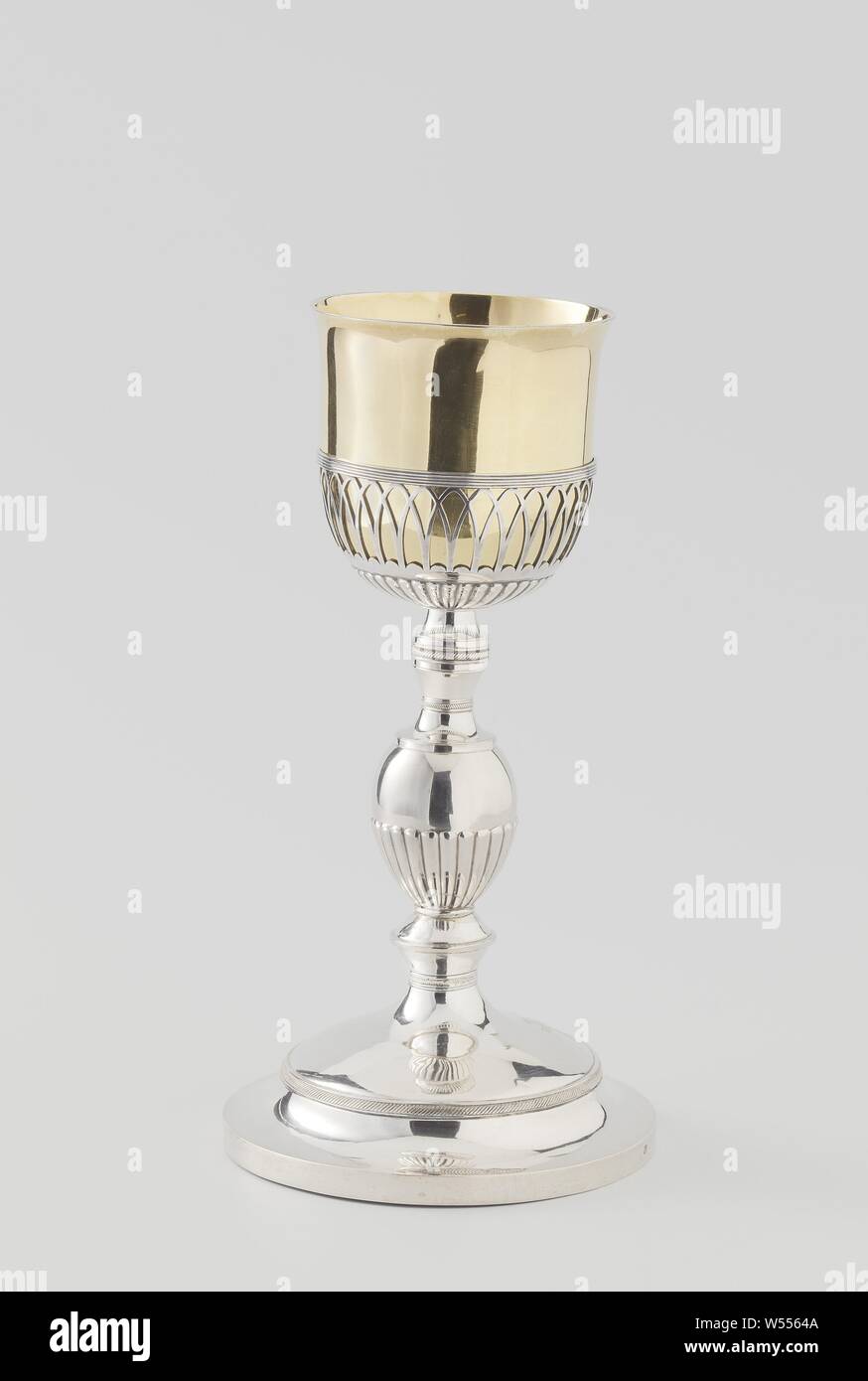 Chalice, The base of the round chalice has a straight-walled base. It ...