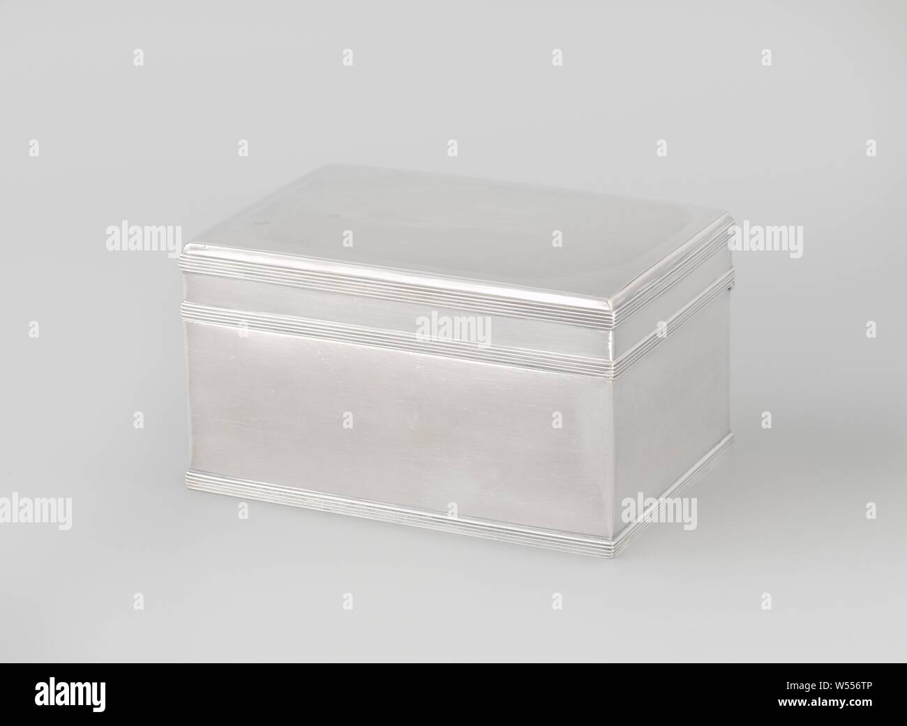 Two tins, Drum, rectangular, with fillet edges, The rectangular (A) and ...
