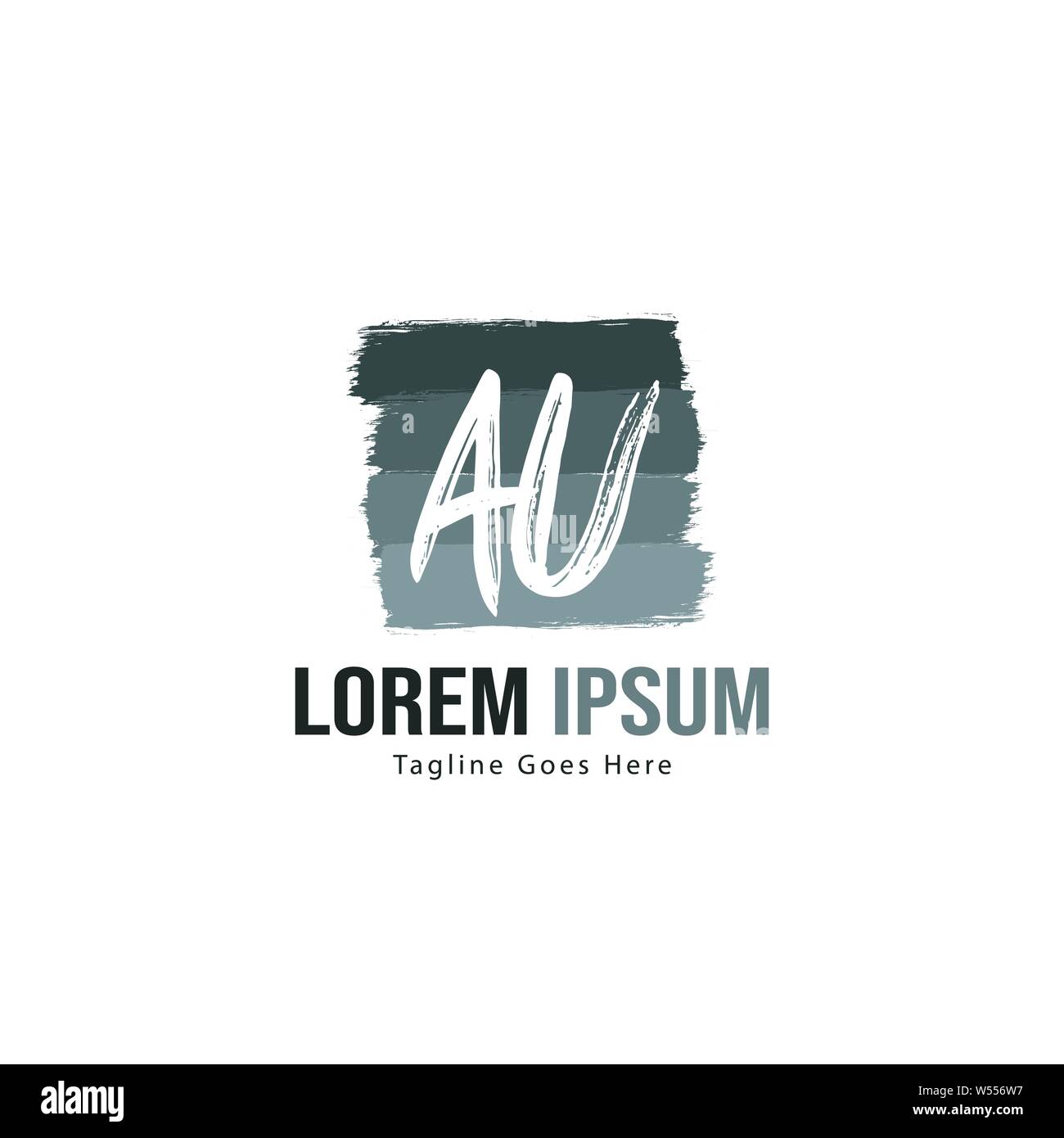 AU Letter Logo Design. Creative Modern AU Letters Icon Illustration ...