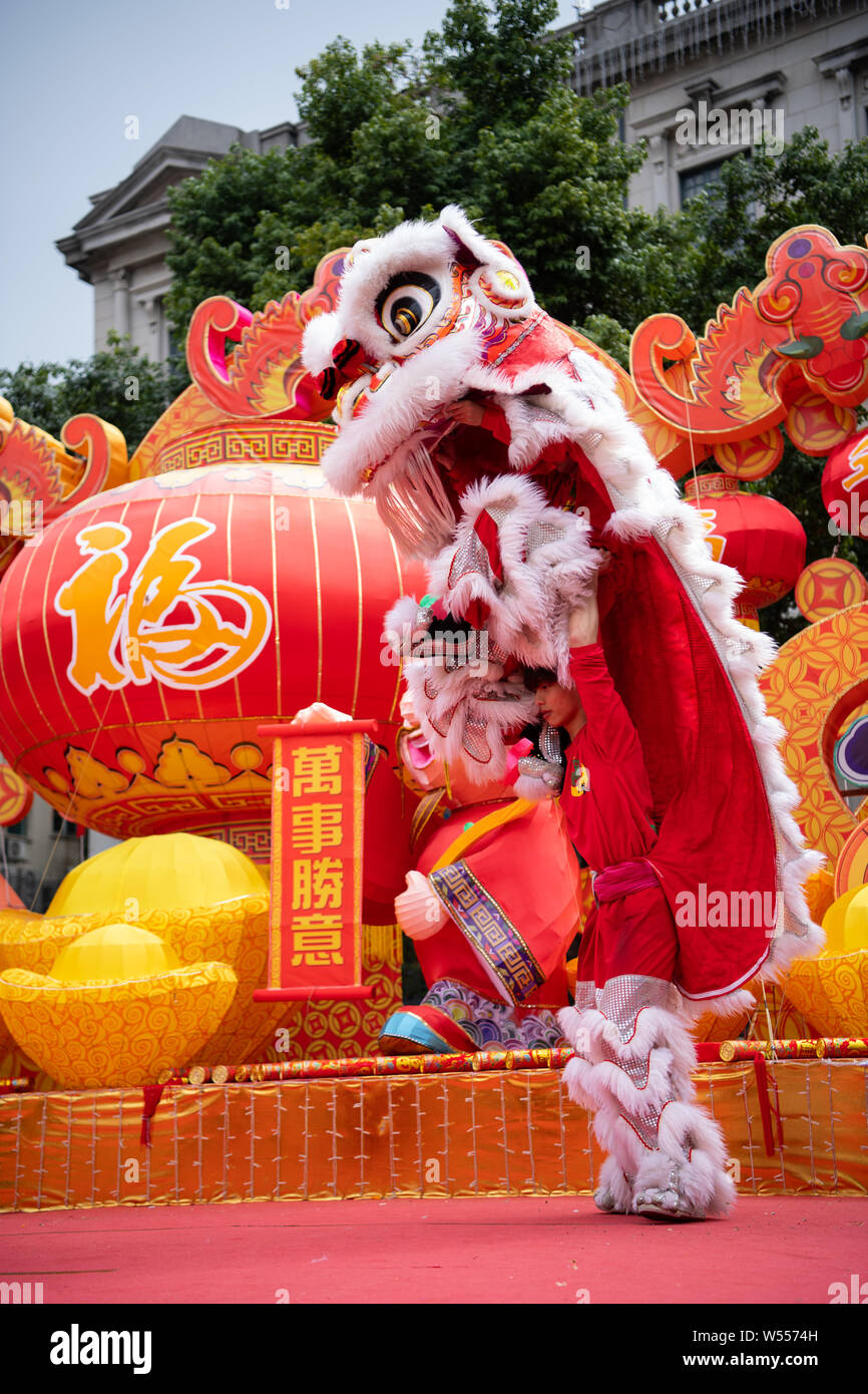 Chinese New Year Dragon And Lion Dance