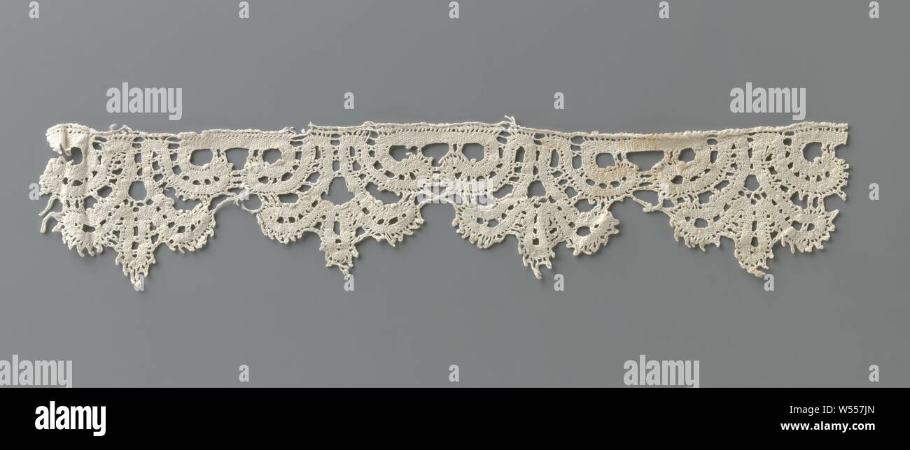 Strip of bobbin lace made after Italian example from the 17th century ...