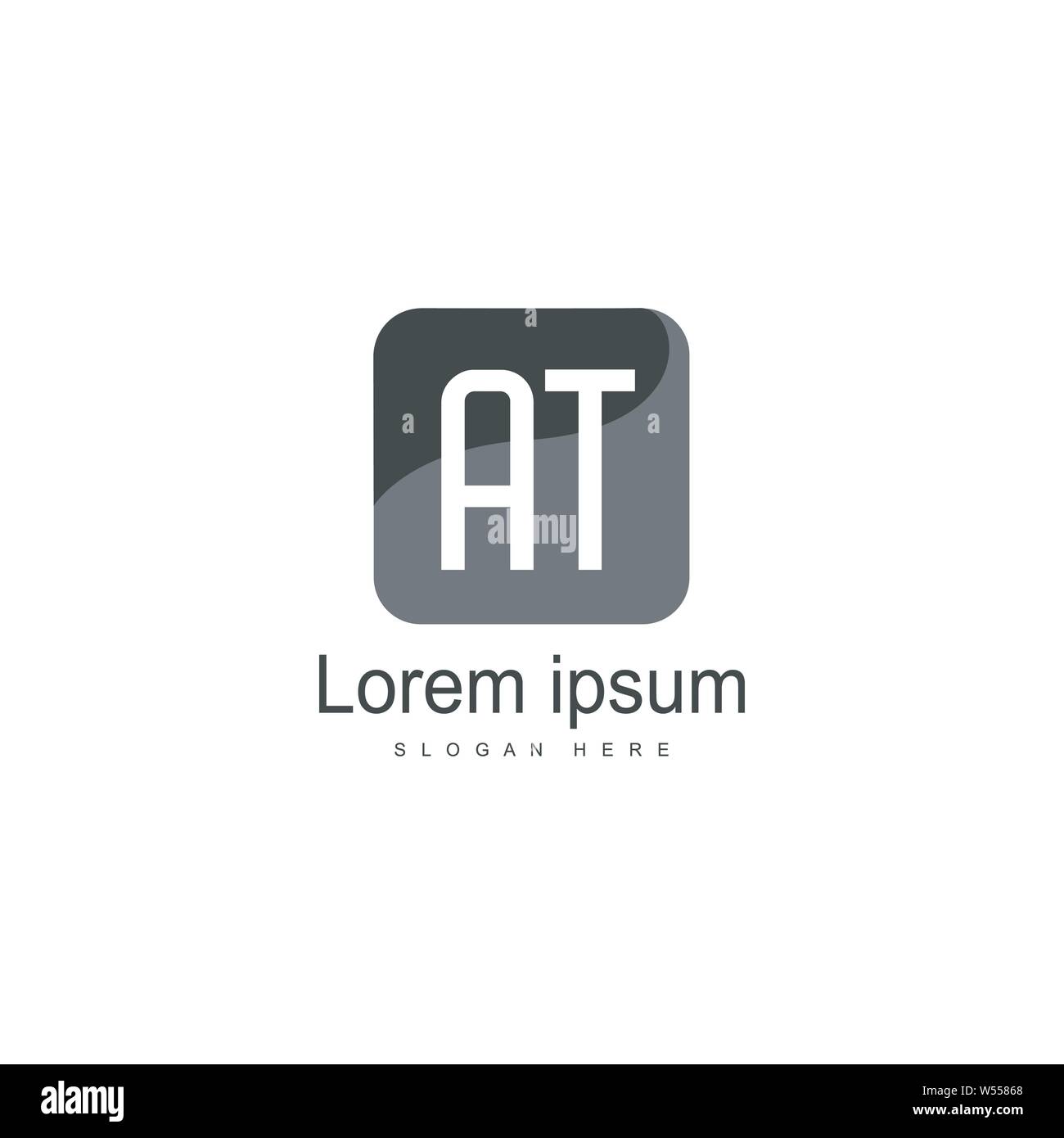 AT Letter Logo Design. Creative Modern AT Letters Icon Illustration ...