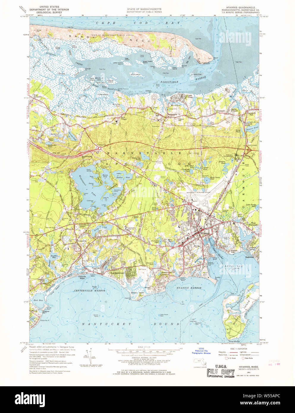 Map of hyannis hi-res stock photography and images - Alamy