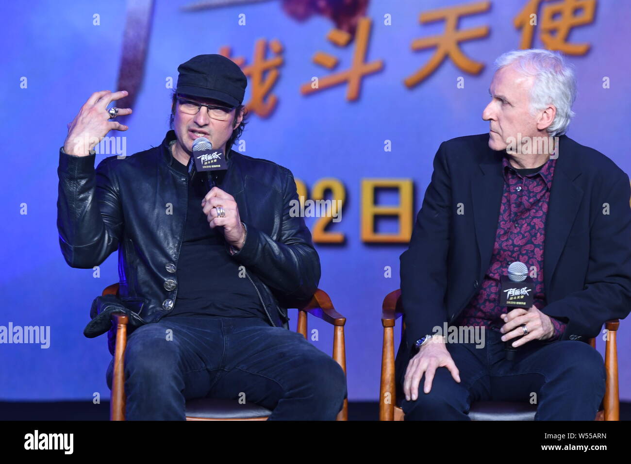 American film director Robert Rodriguez, left, and Canadian filmmaker ...