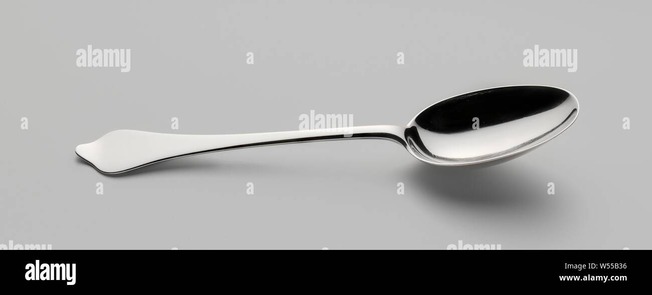 Mash spoon, Mash spoon made of silver. The egg-shaped container is ...