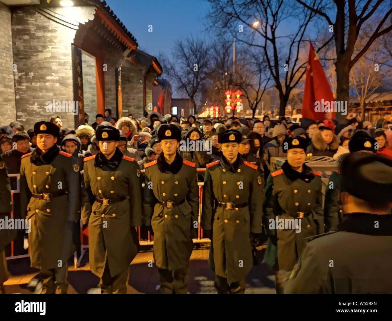 Chinese worshippers queue up outside the Lama Temple overnight to pray ...