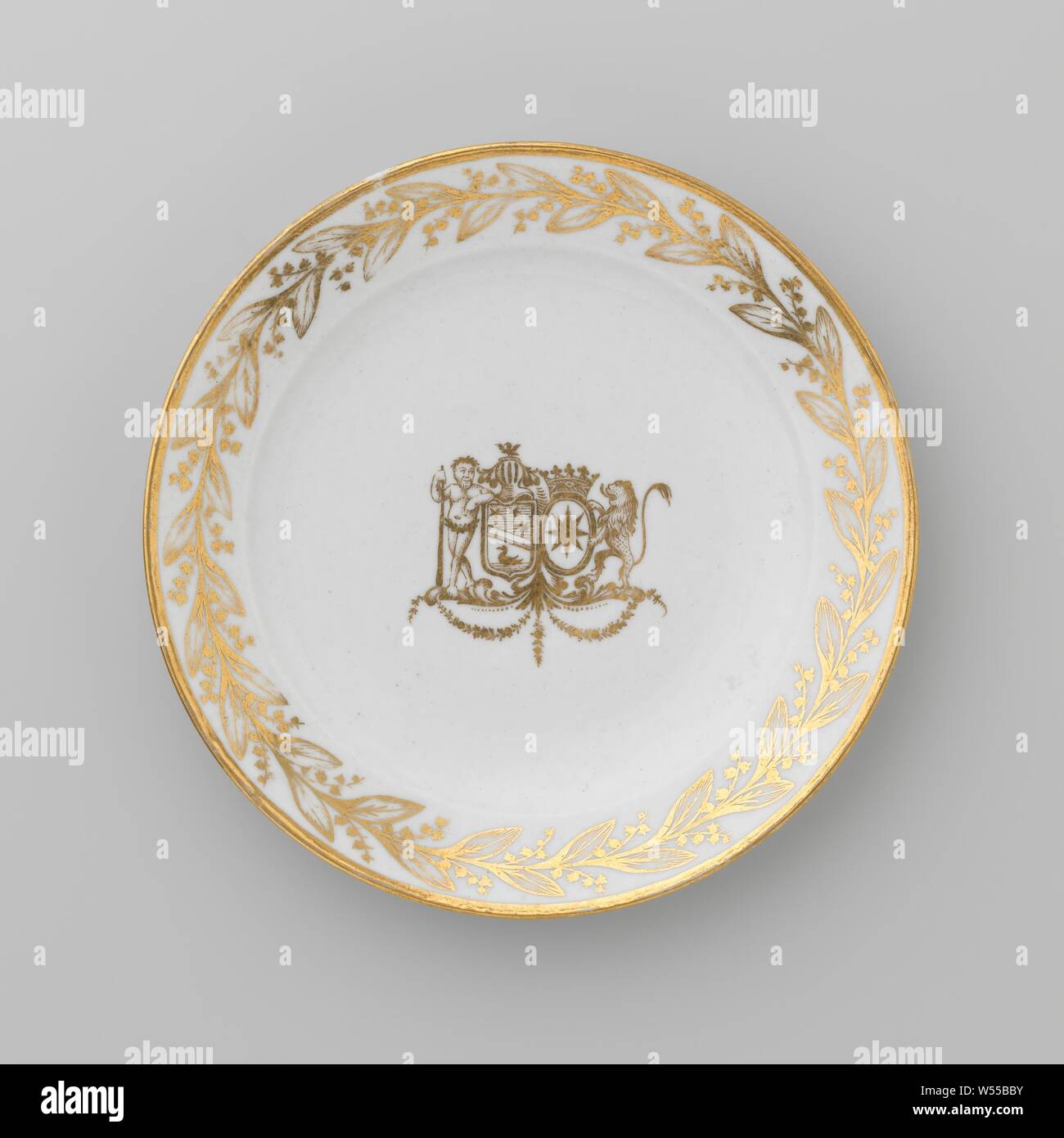 Plate with the coat of arms of Hendrik Peter Godfried Quack and ...