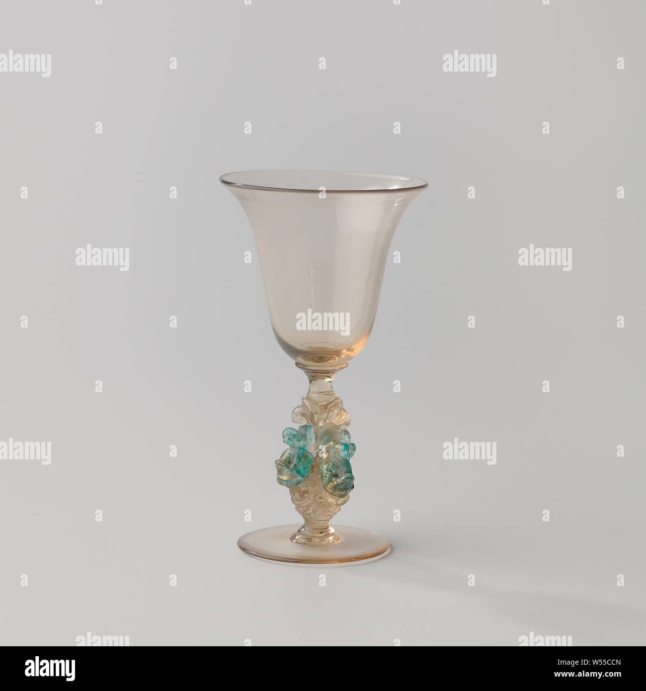 Chalice with tulip-shaped chalice and a stem with three dolphins, Small ...