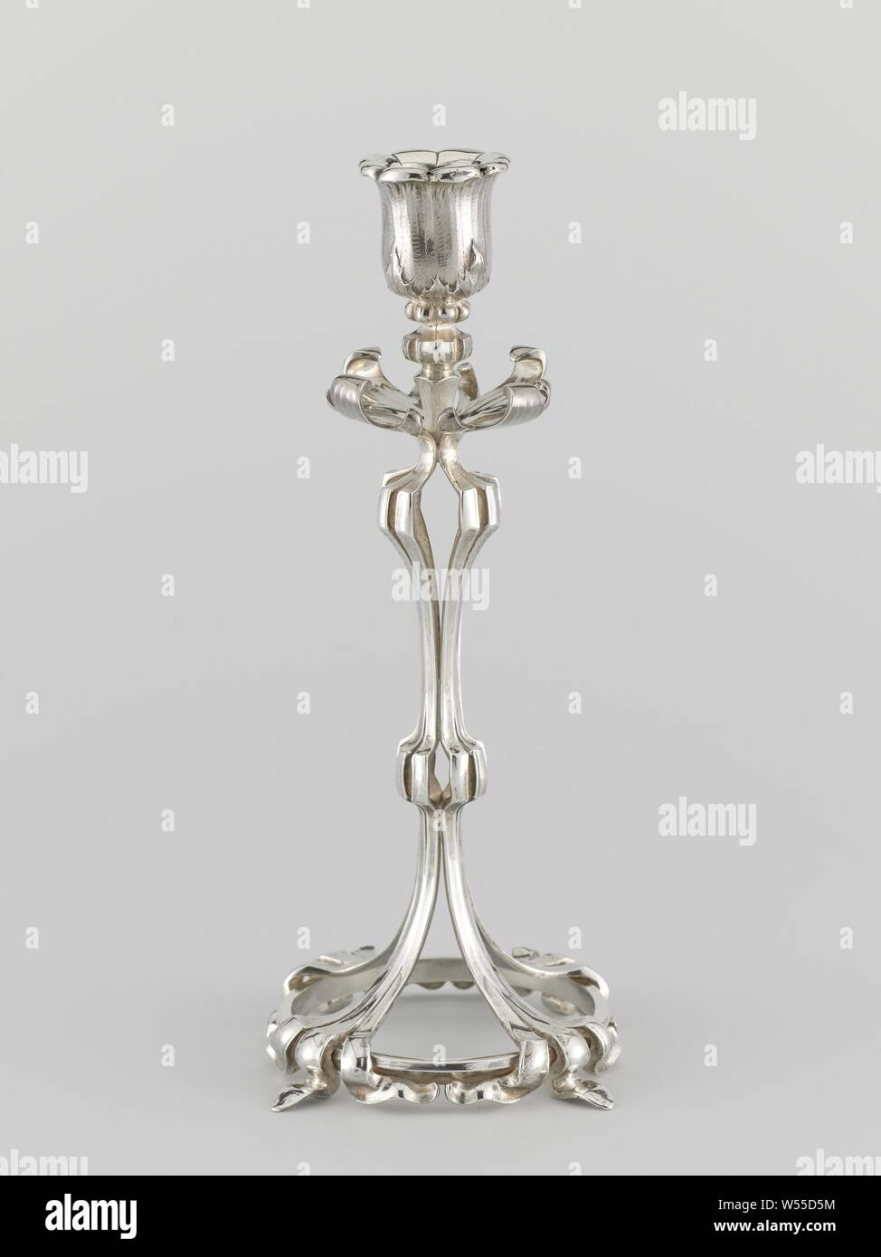 Candlestick, constructed from tendrils, Two candlesticks, almost ...