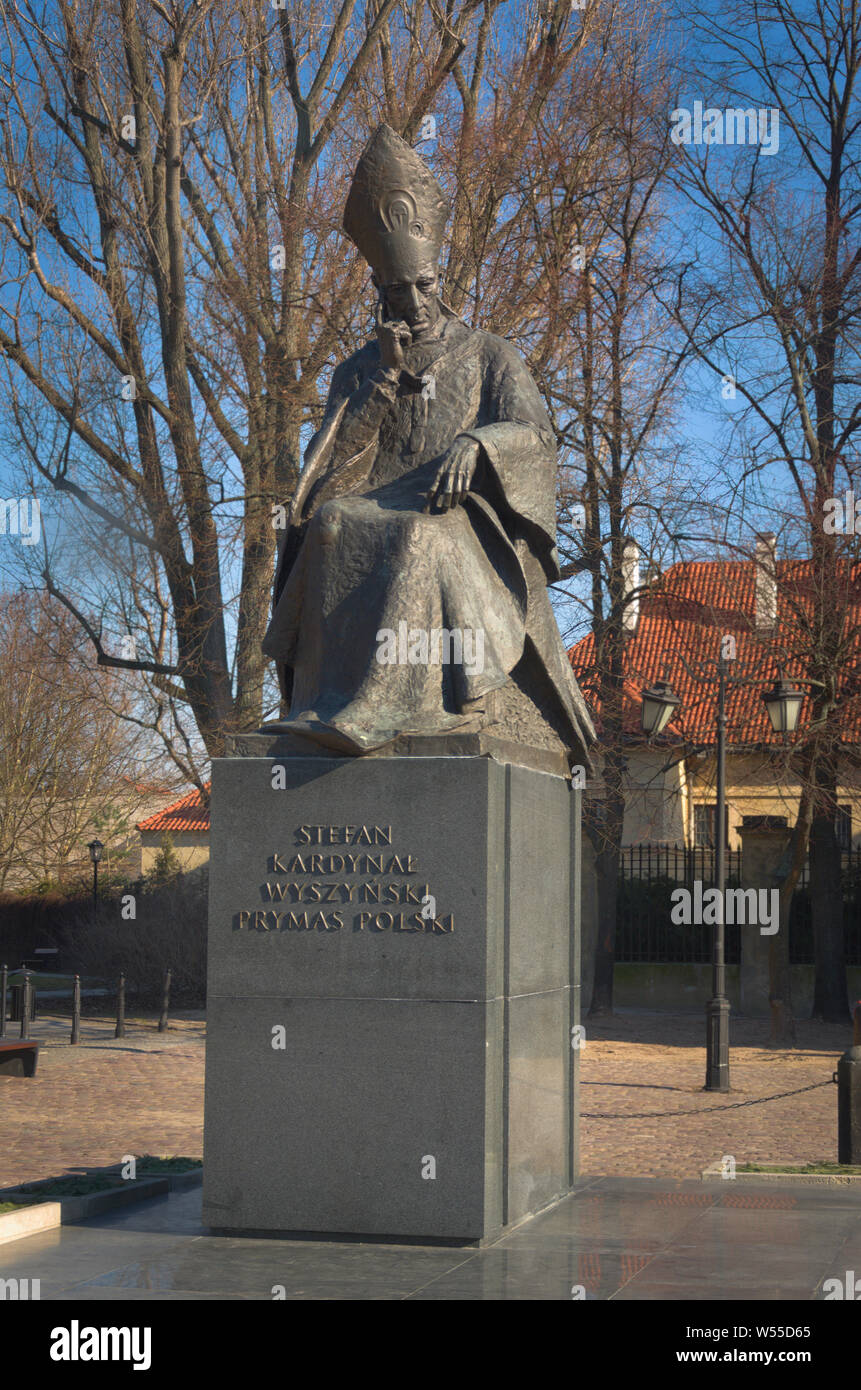 statue of cardinal Stefan Wyszynski outside Stock Photo - Alamy