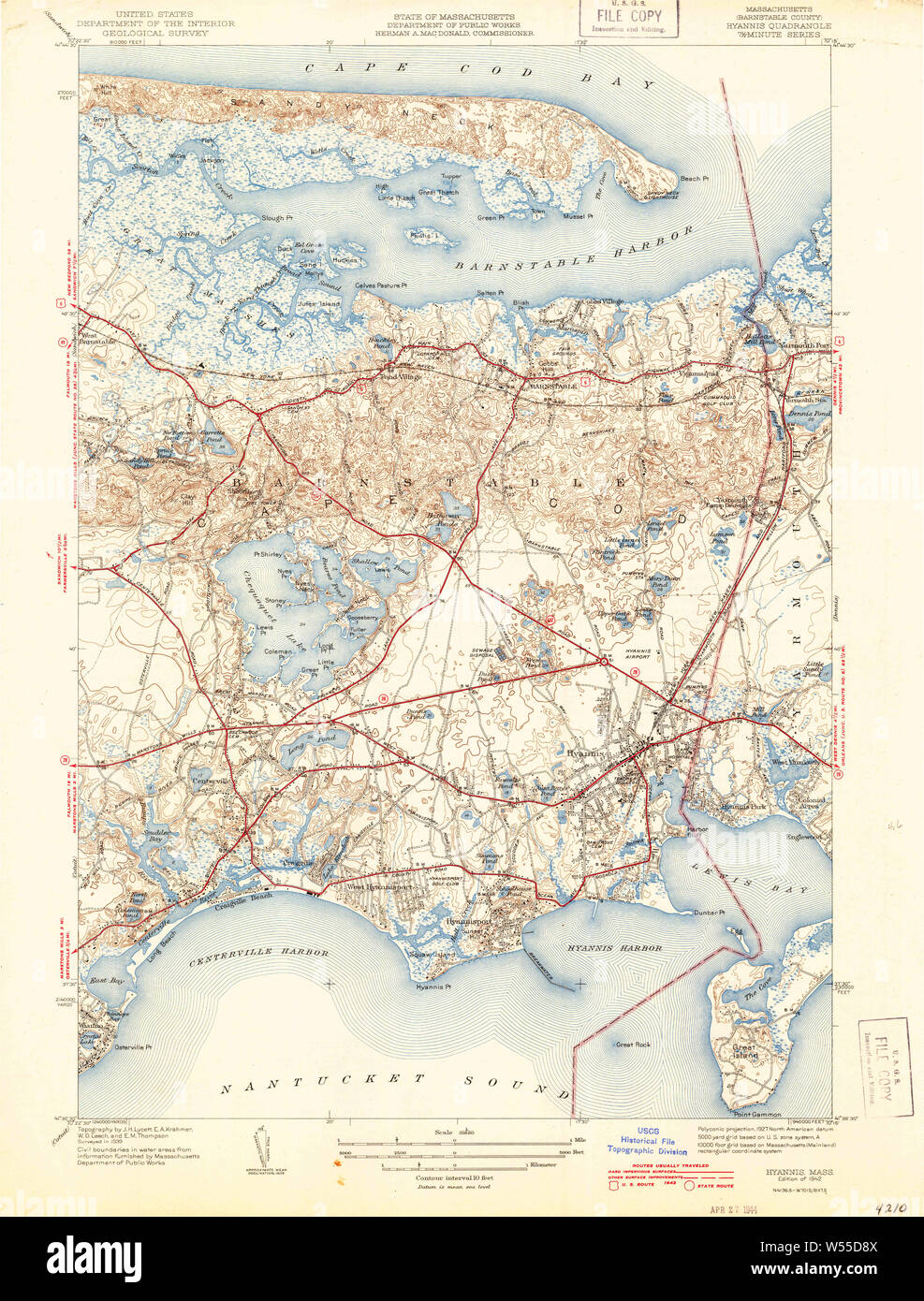 Map of hyannis hi-res stock photography and images - Alamy
