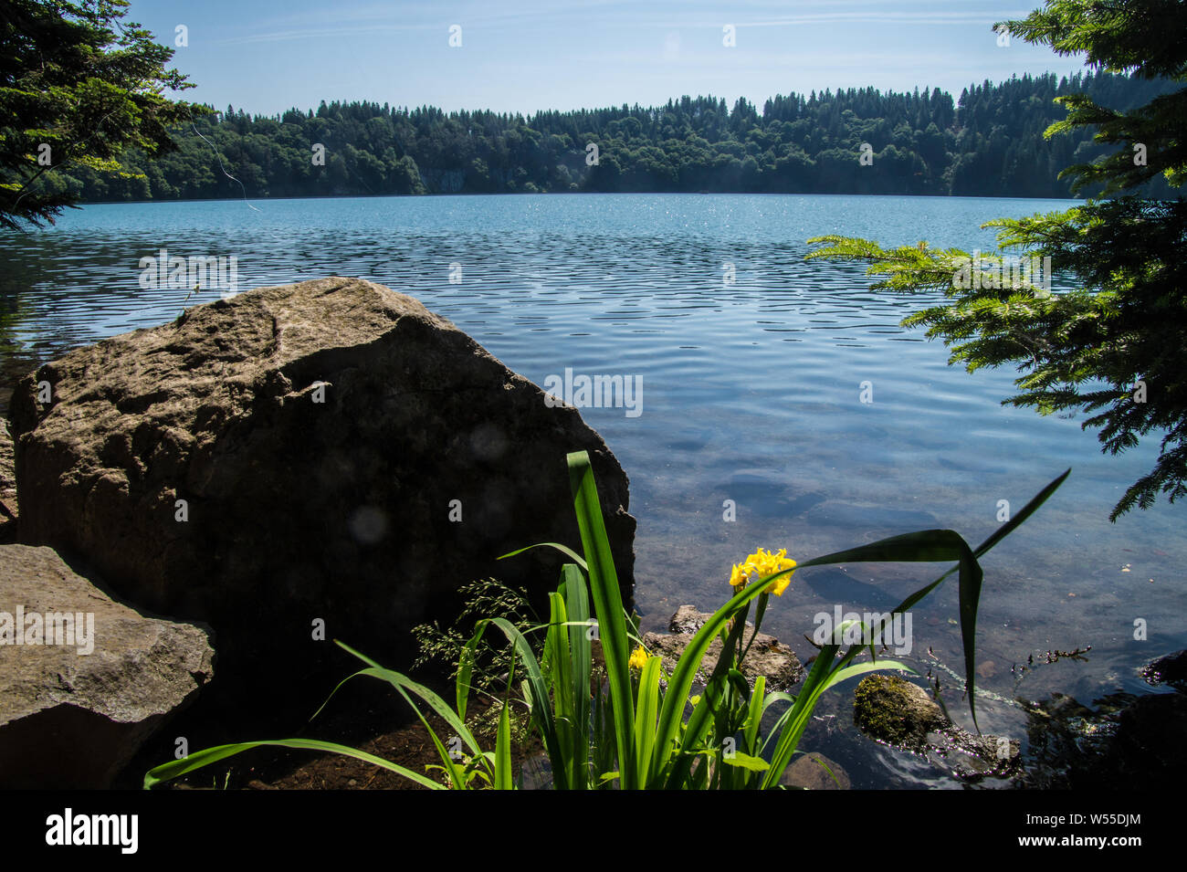lake pavin in puy de dome in france Stock Photo - Alamy