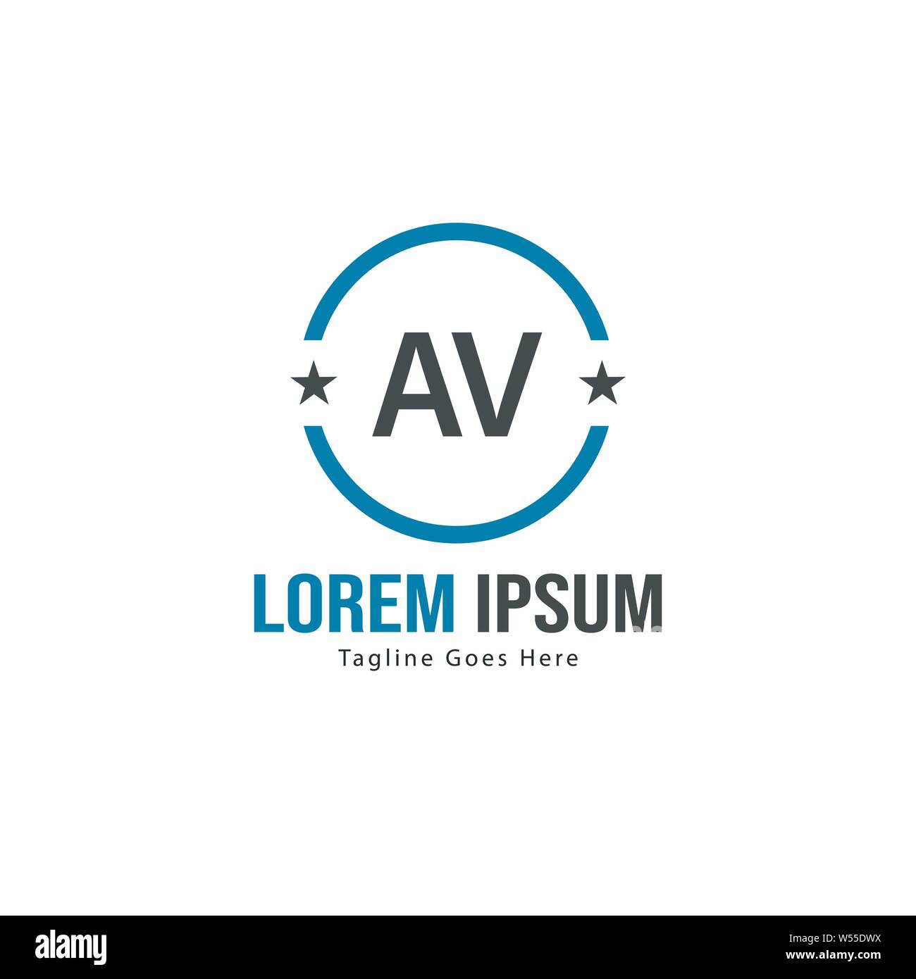 AV Letter Logo Design. Creative Modern AV Letters Icon Illustration ...