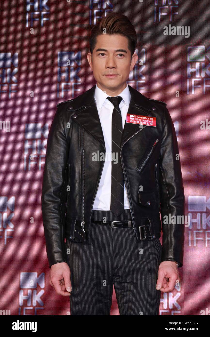 Hong Kong singer, dancer and actor Aaron Kwok attends a press ...
