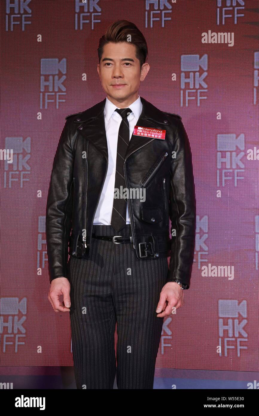 Hong Kong singer, dancer and actor Aaron Kwok attends a press conference for the 39th Hong Kong ...