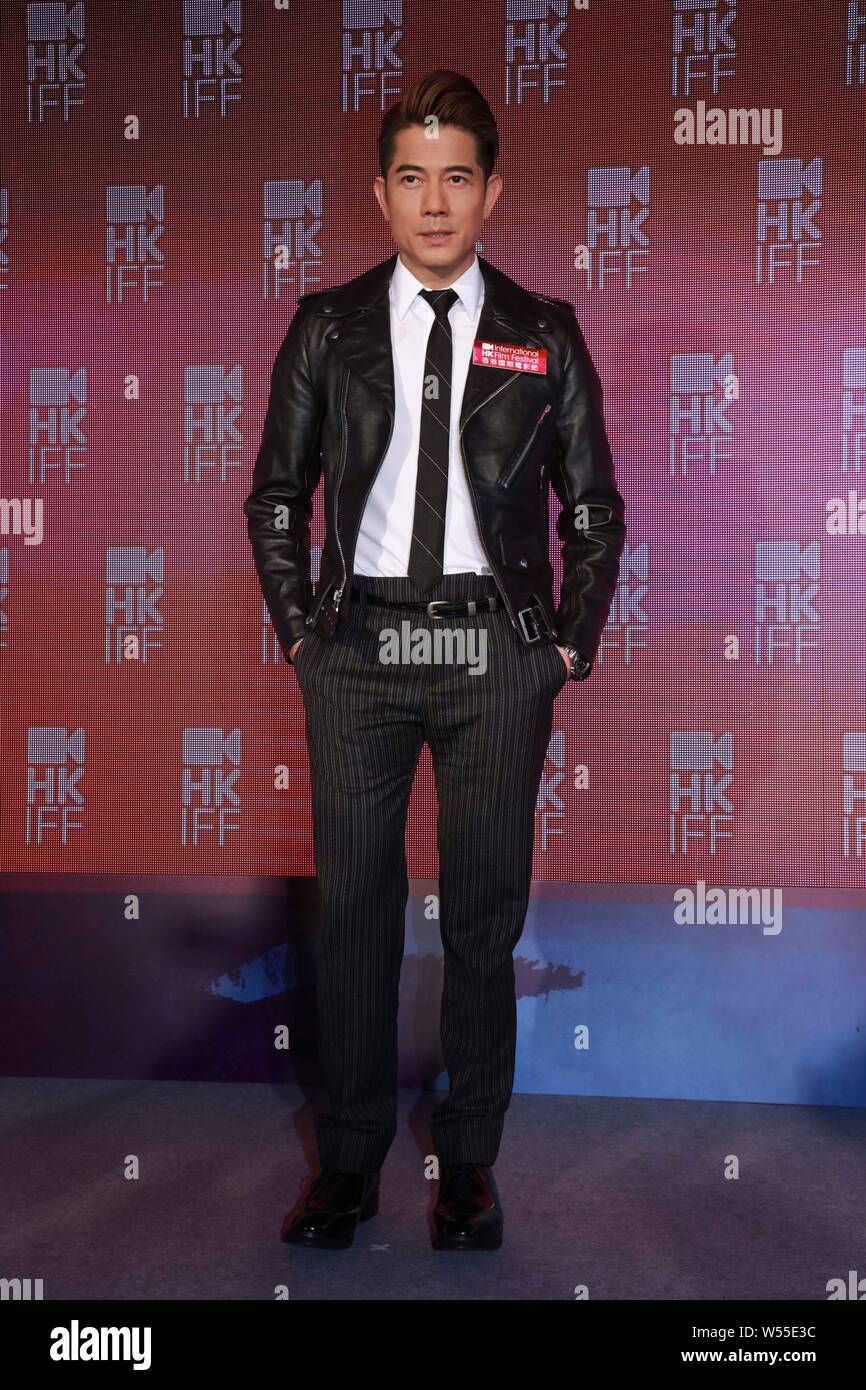 Hong Kong singer, dancer and actor Aaron Kwok attends a press conference for the 39th Hong Kong ...