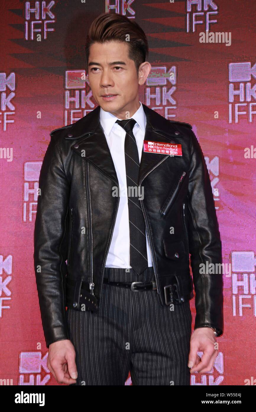 Hong Kong singer, dancer and actor Aaron Kwok attends a press conference for the 39th Hong Kong ...
