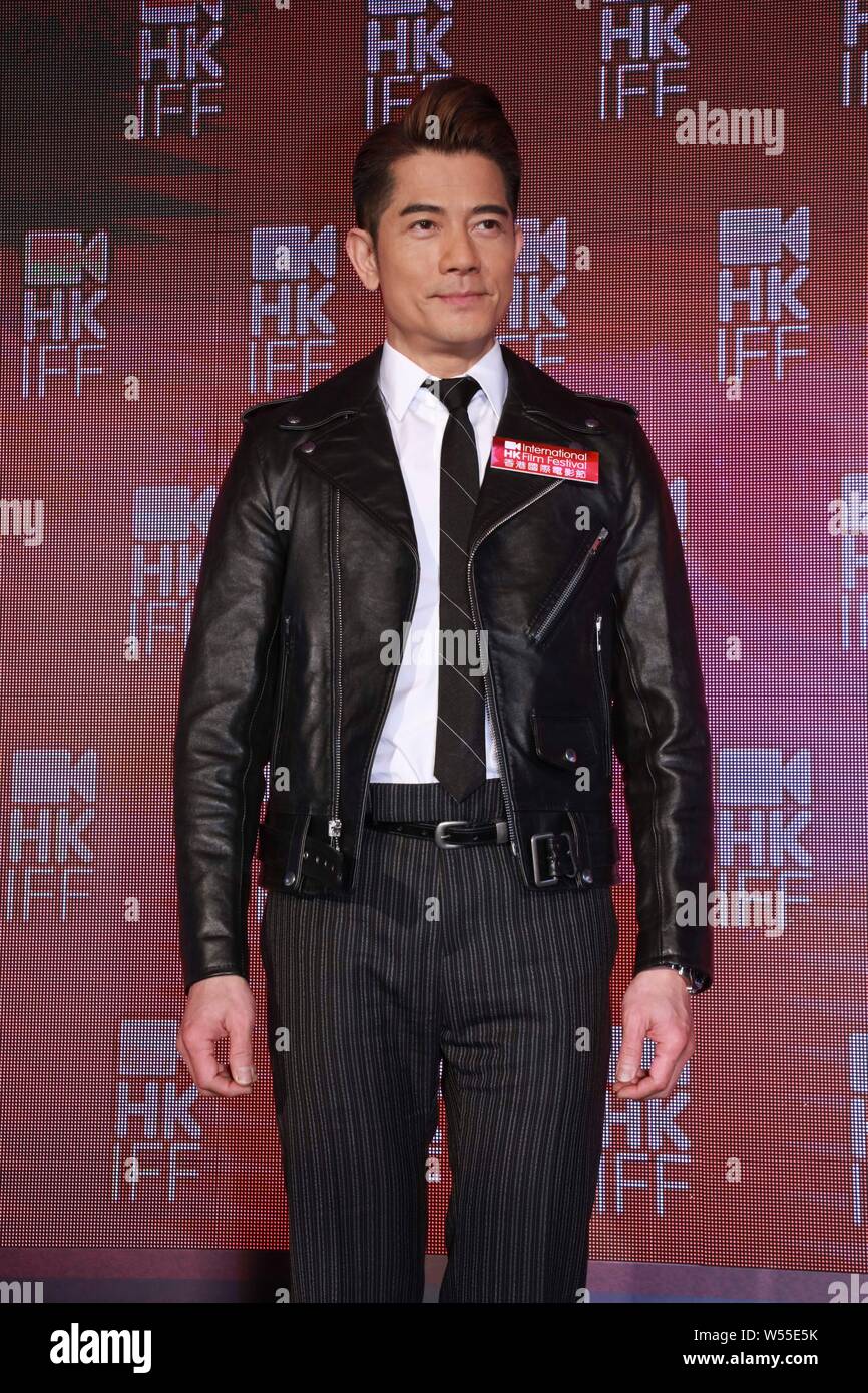 Hong Kong singer, dancer and actor Aaron Kwok attends a press conference for the 39th Hong Kong ...