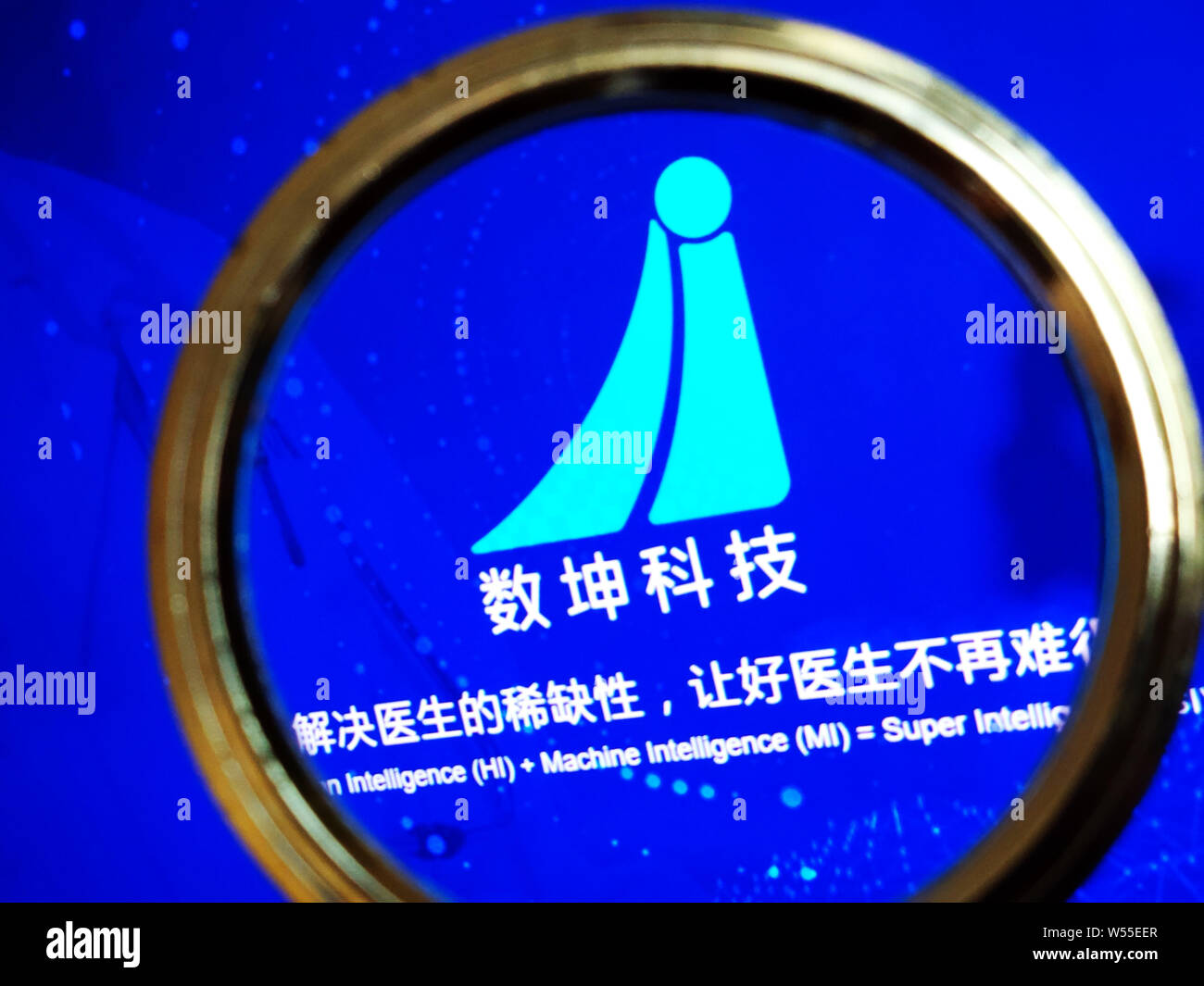 --FILE--A netizen browses a logo of Shukun Technology, a Beijing-based ...