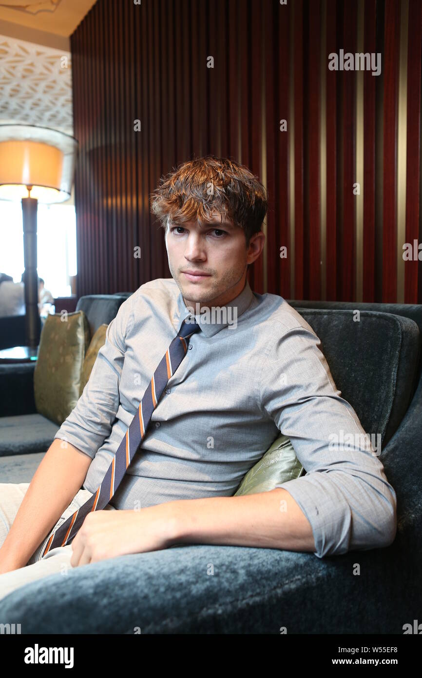 American actor Christopher Ashton Kutcher poses for portrait photos ...