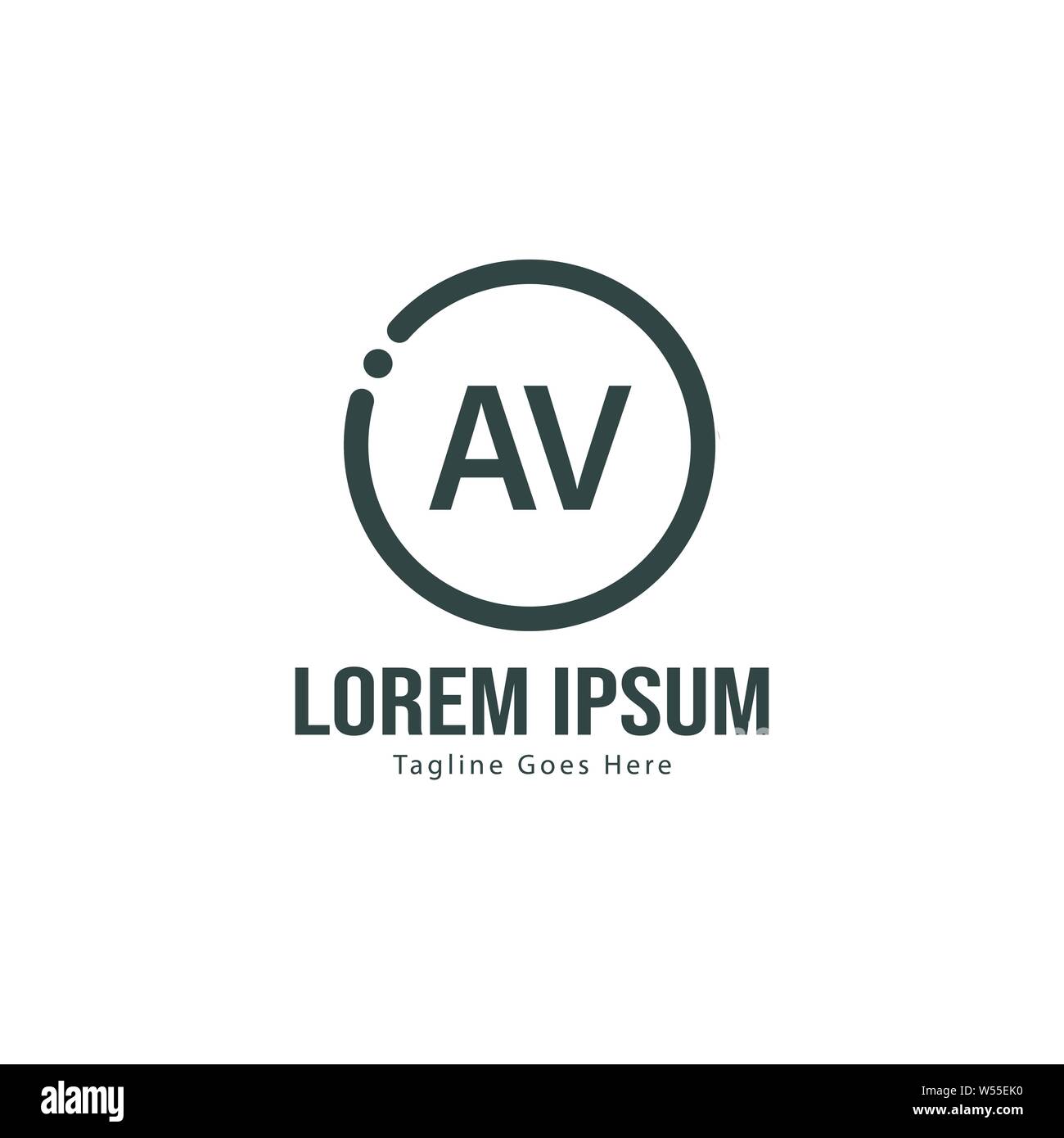 AV Letter Logo Design. Creative Modern AV Letters Icon Illustration ...
